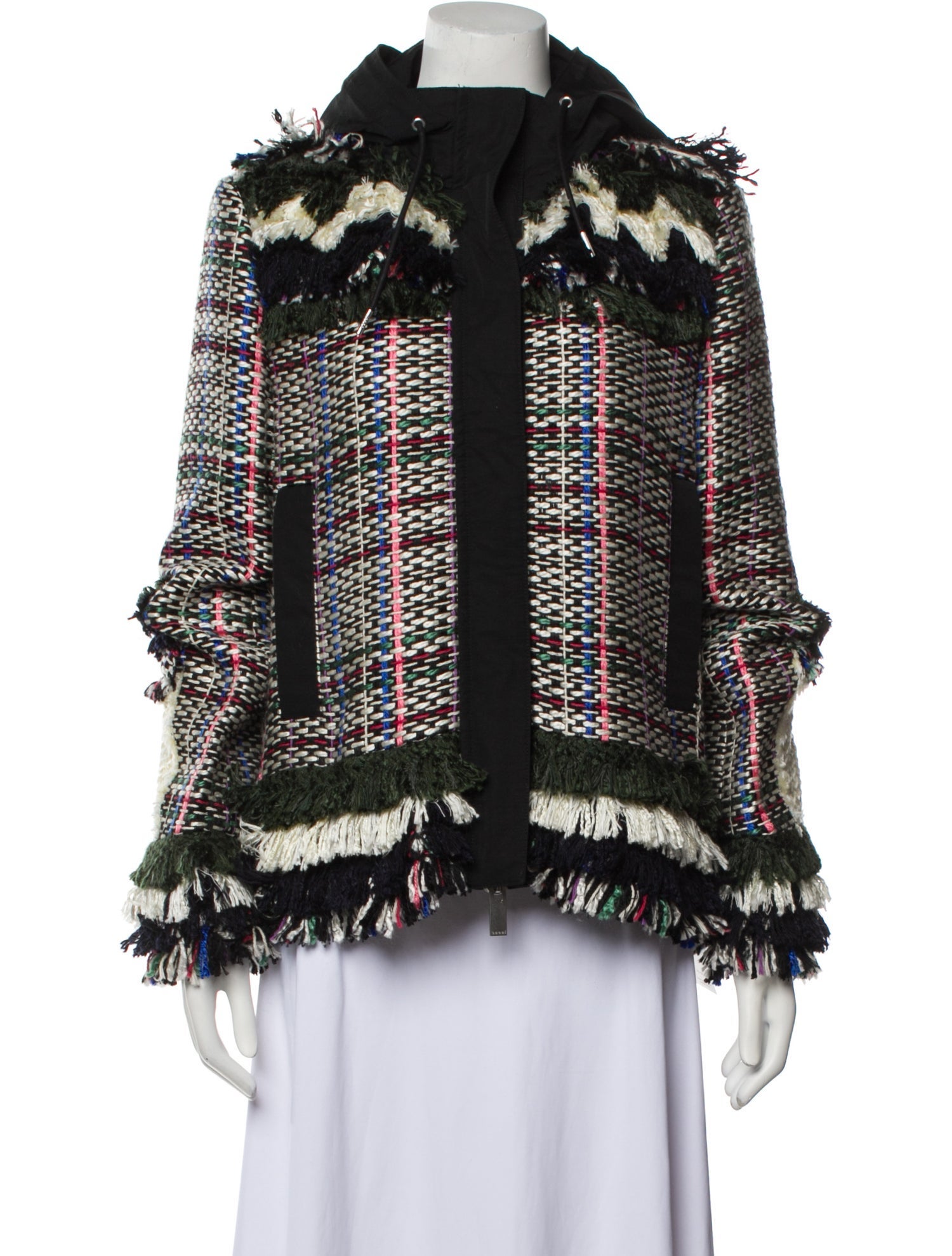 Sacai Tweed Pattern Jacket - Black Jackets, Clothing - WS141684 | The ...