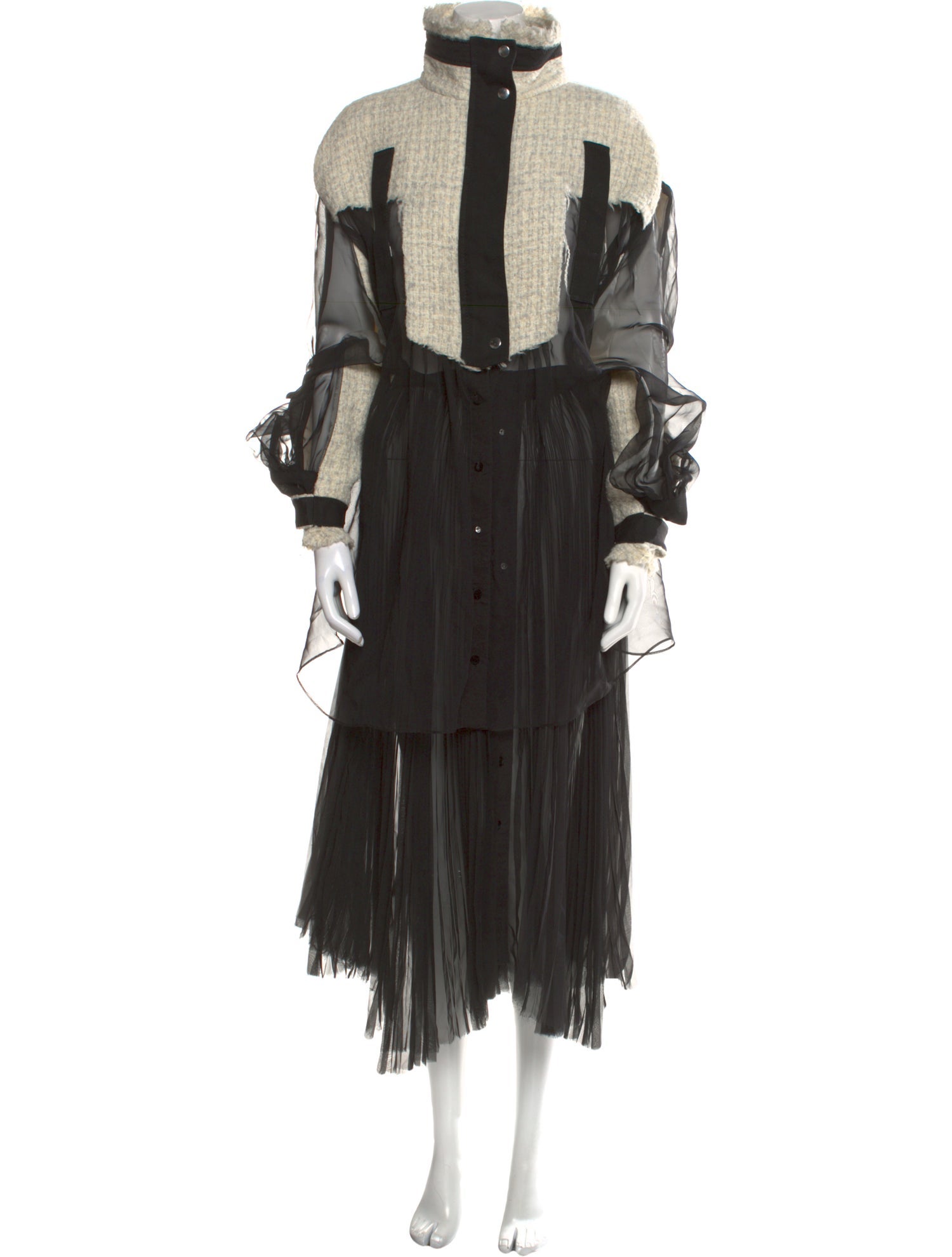 Sacai Mesh Long Dress - Black Dresses, Clothing - WS142183 | The RealReal