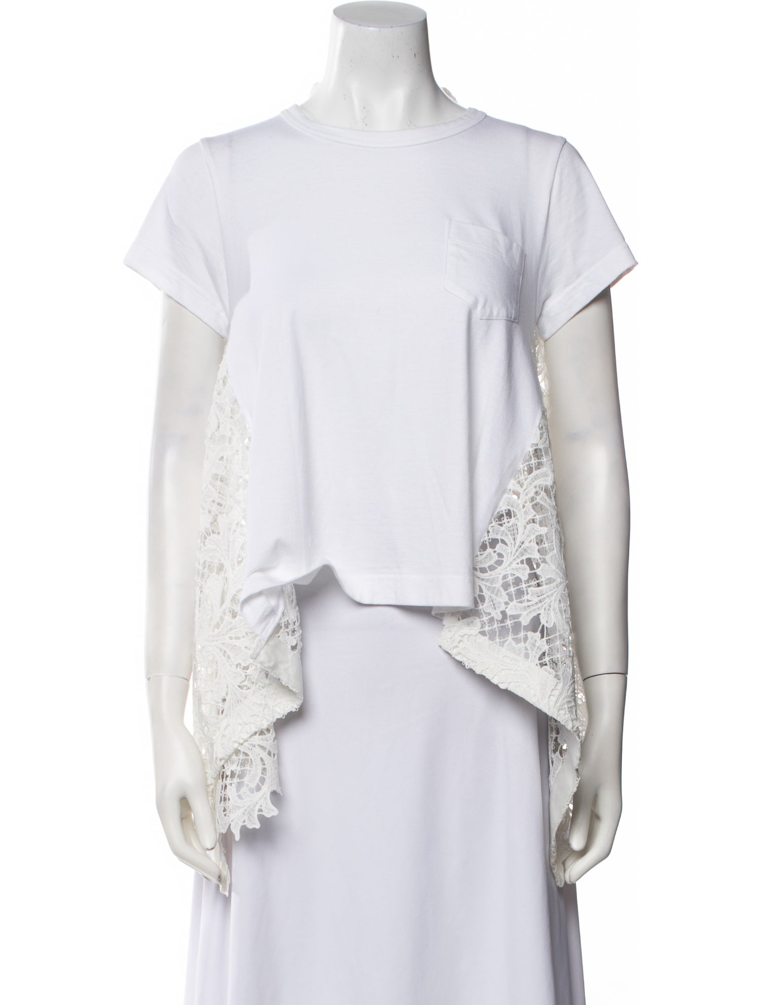 Sacai Crew Neck Short Sleeve Top - White Tops, Clothing - WS143169 ...