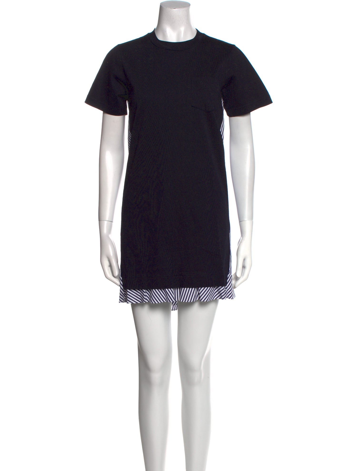 Sacai Crew Neck Mini Dress - Black Dresses, Clothing - WS145396 | The ...