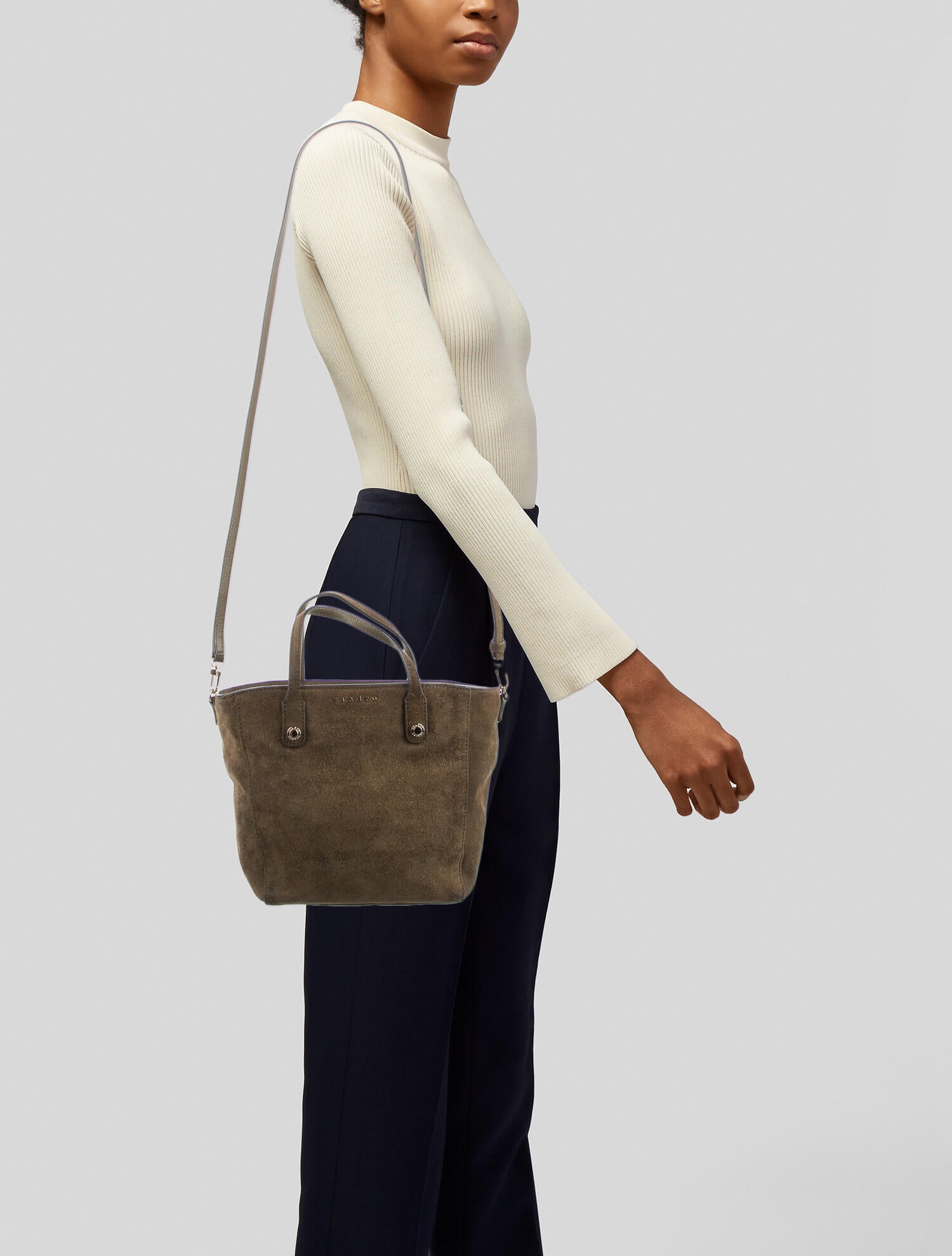 Furla Ostrich Handle Bag - Brown Handle Bags, Handbags - WFU28506 | The ...