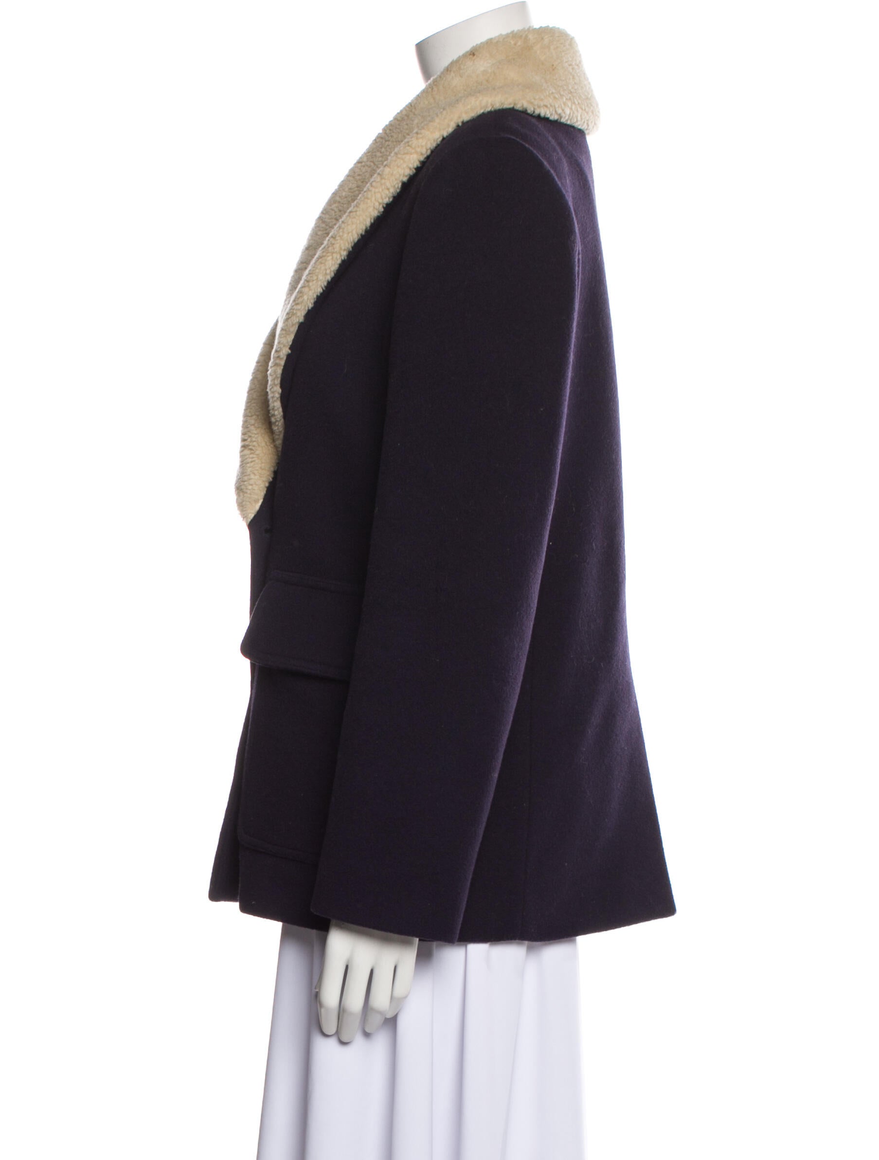 Chanel Wool Double-Breasted Coat - Grey Coats, Clothing - CHA170286 ...