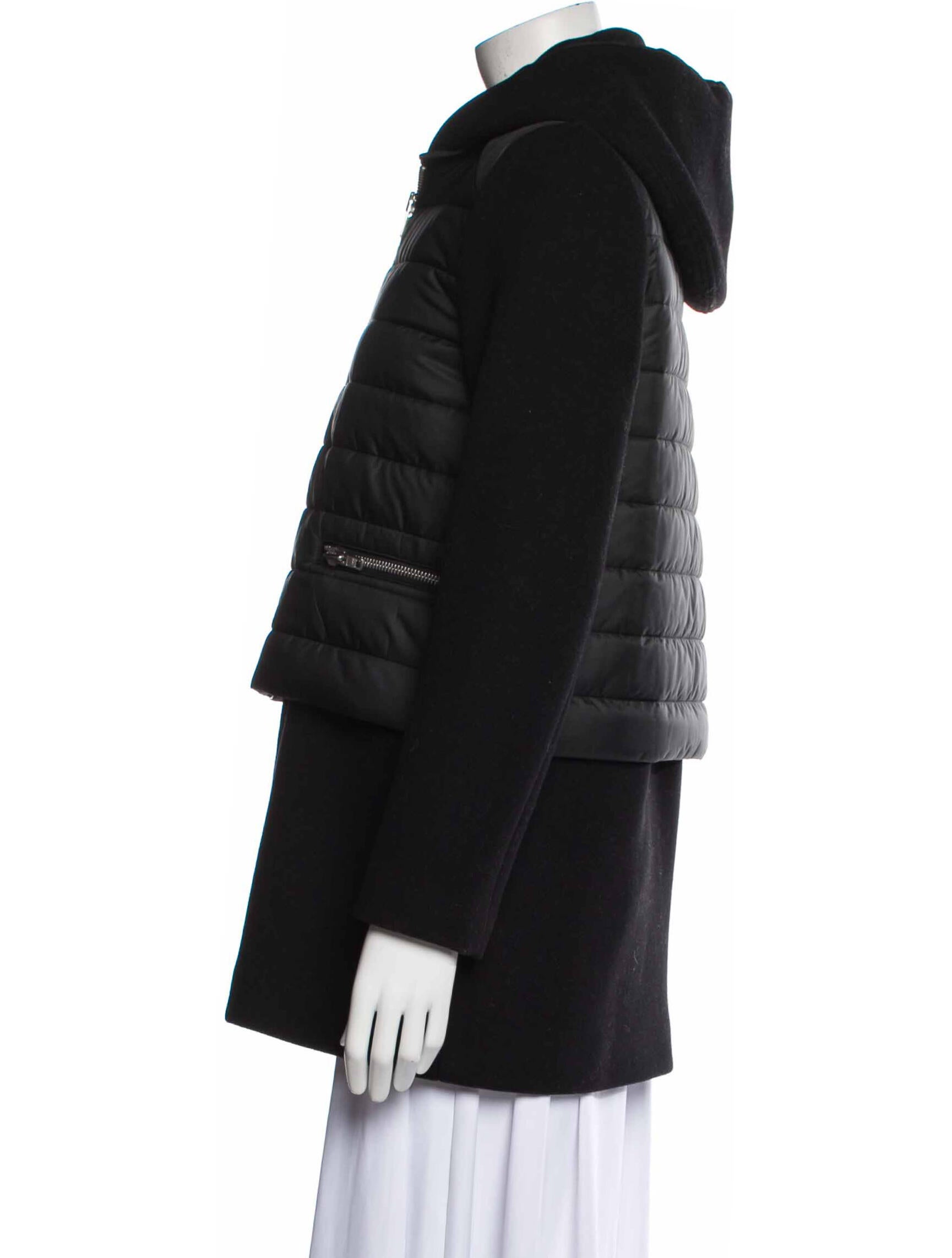 Sandro Wool Knee-Length Coat - Black Coats, Clothing - WS226641 | The ...