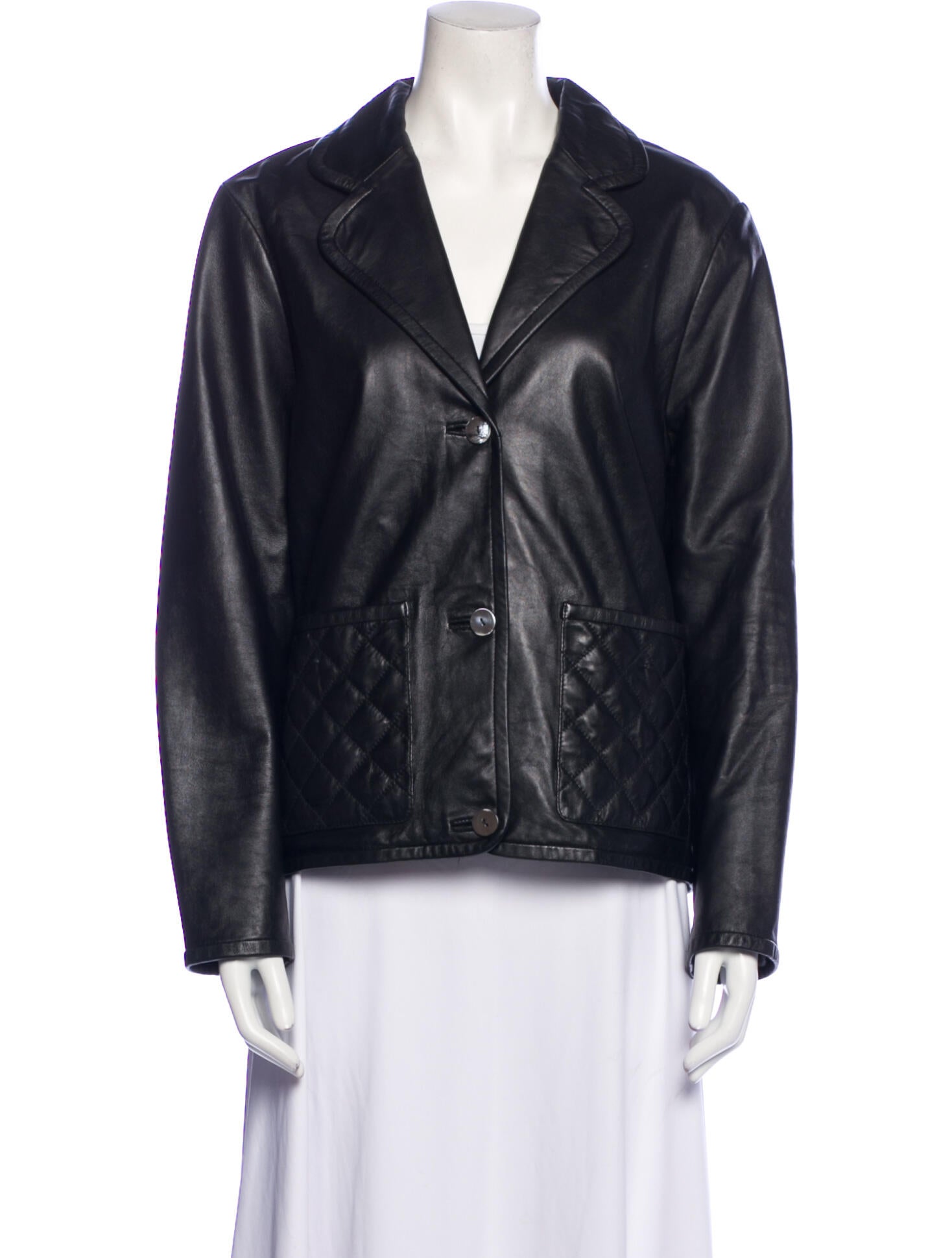 Sandro Lamb Leather Jacket - Black Jackets, Clothing - WS2126449 | The ...