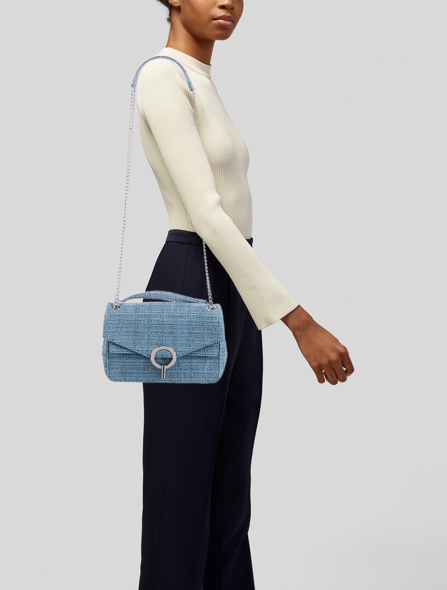 Sandro Denim Shoulder Bag - Blue Shoulder Bags, Handbags - WS2132431 ...