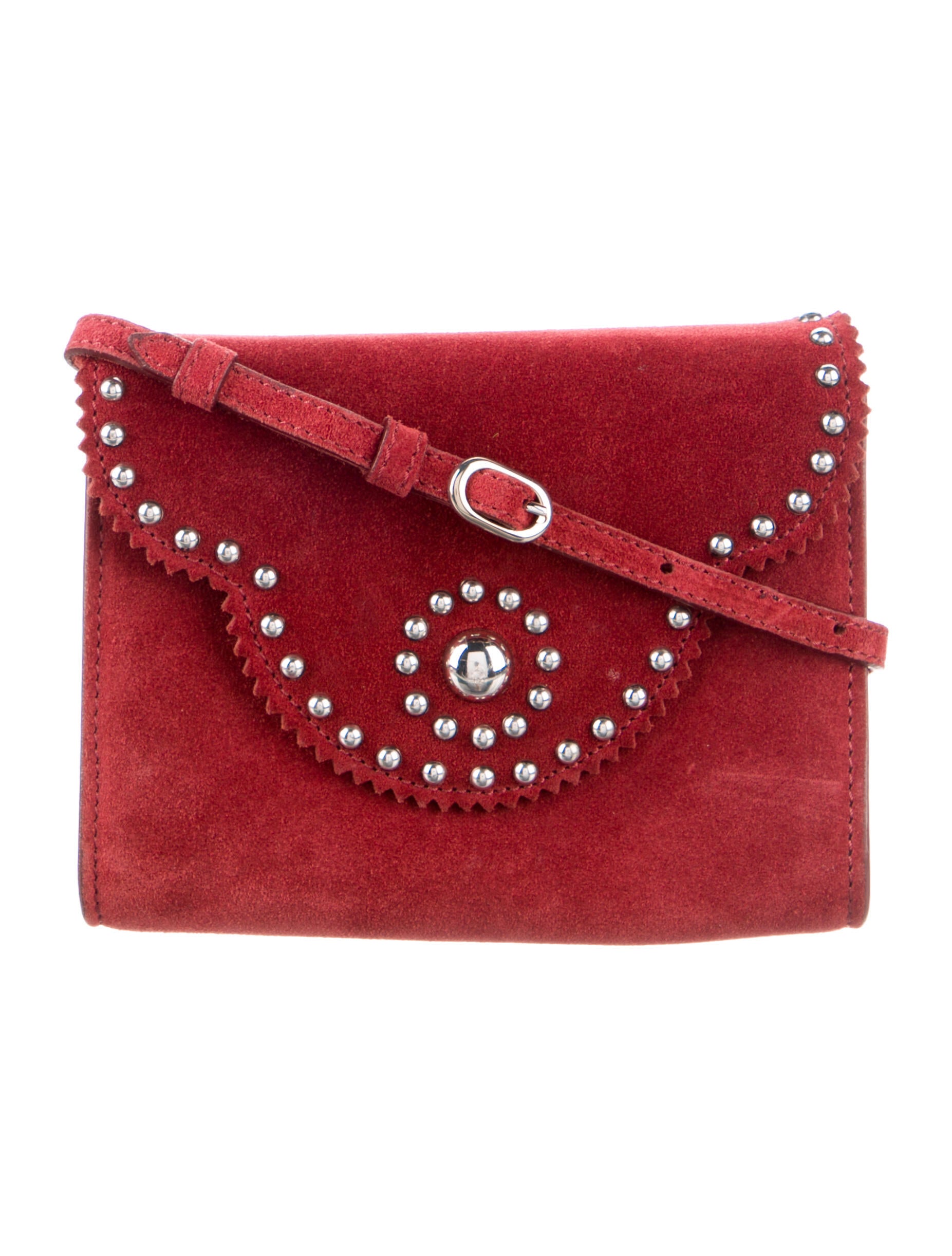Sandro Studded Suede Crossbody Bag - Red Crossbody Bags, Handbags ...