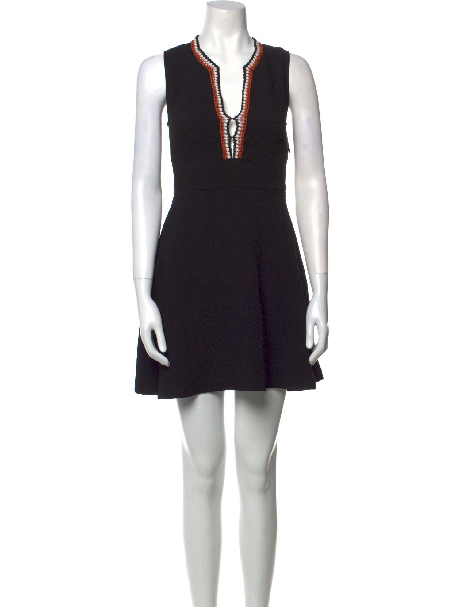 Sandro V-Neck Mini Dress - Black Dresses, Clothing - WS2140877 | The ...
