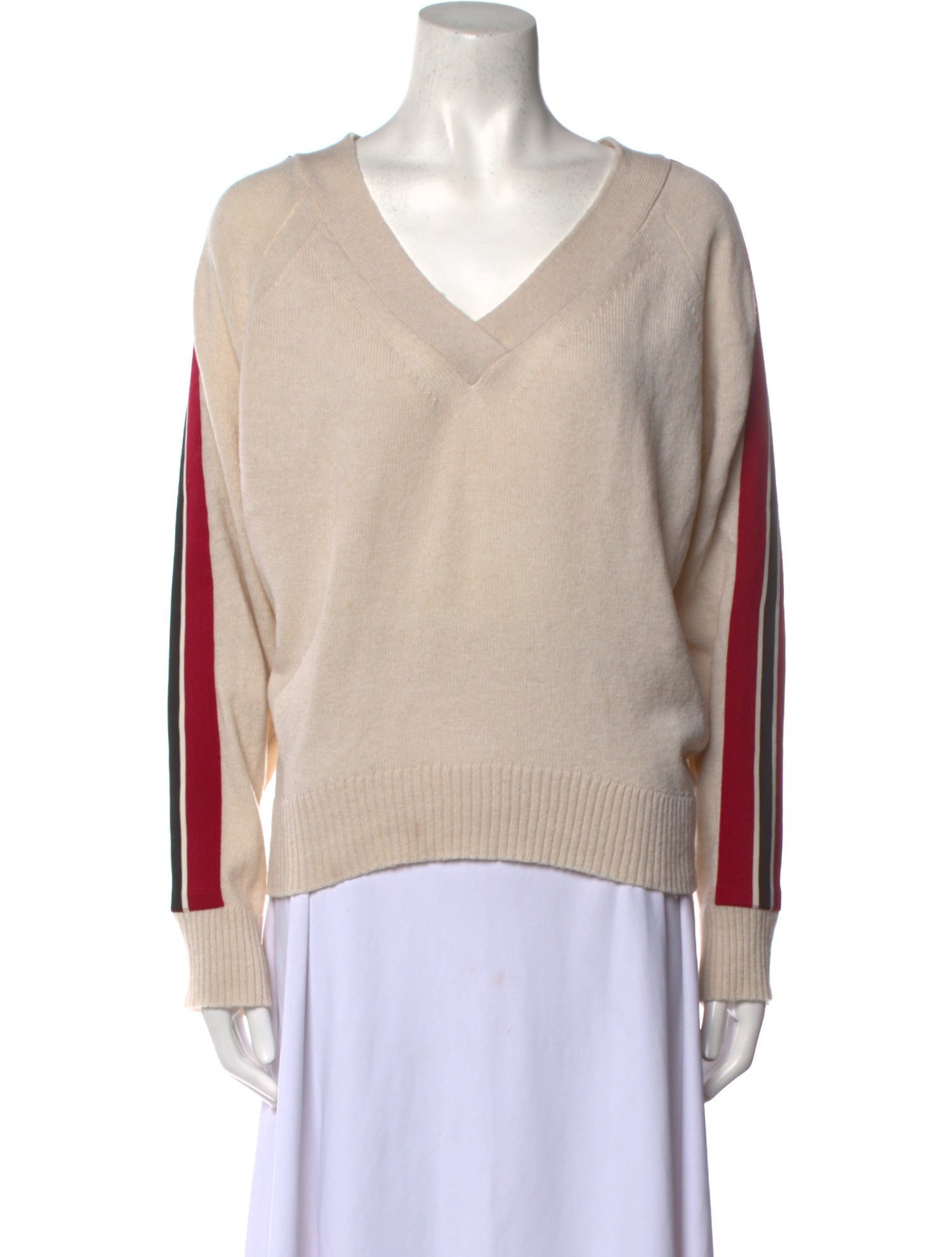 Sandro V-Neck Long Sleeve Pullover - Red Sweaters, Clothing - WS2144850 ...