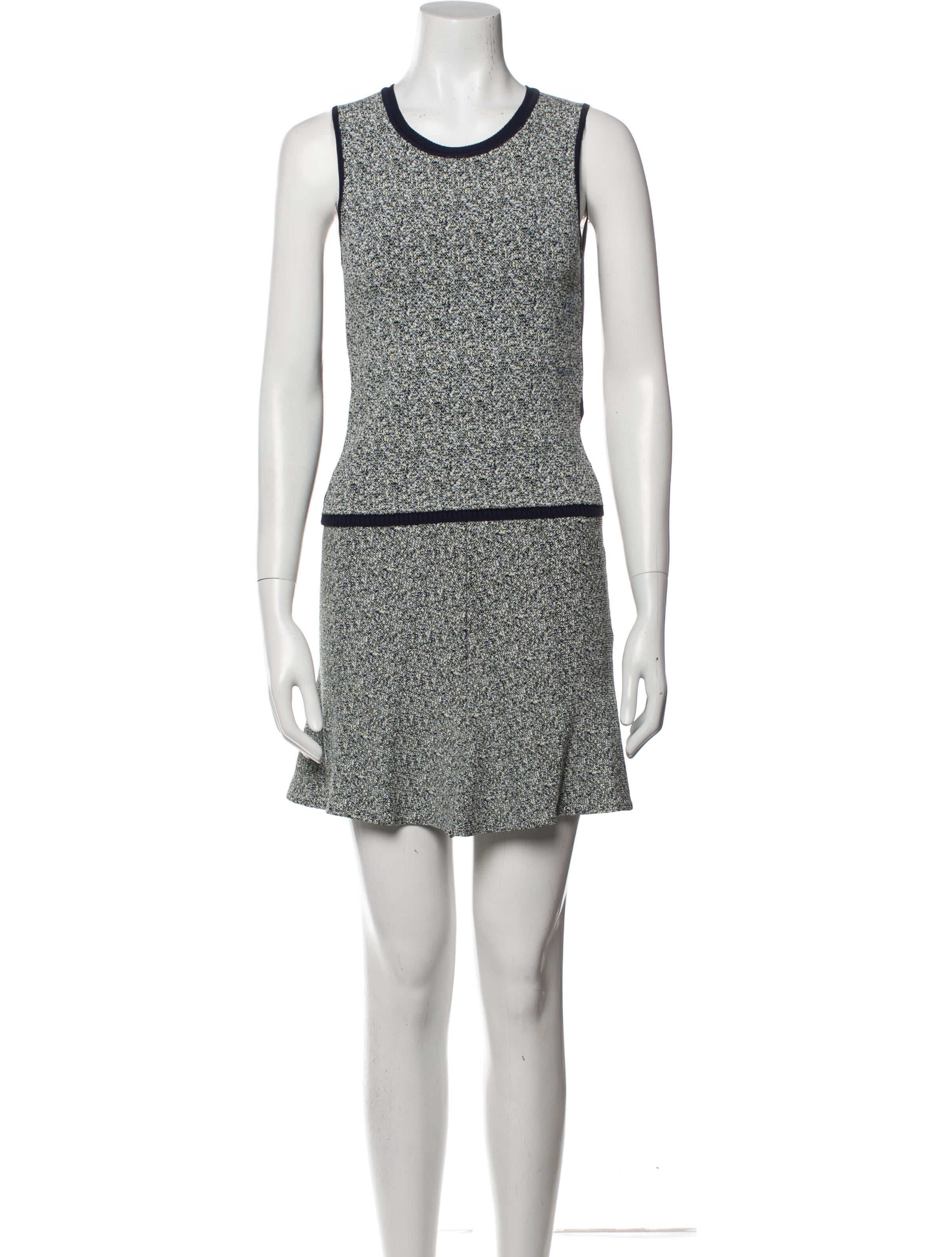 Sandro Colorblock Pattern Skirt Set - Grey Suits and Sets, Clothing ...