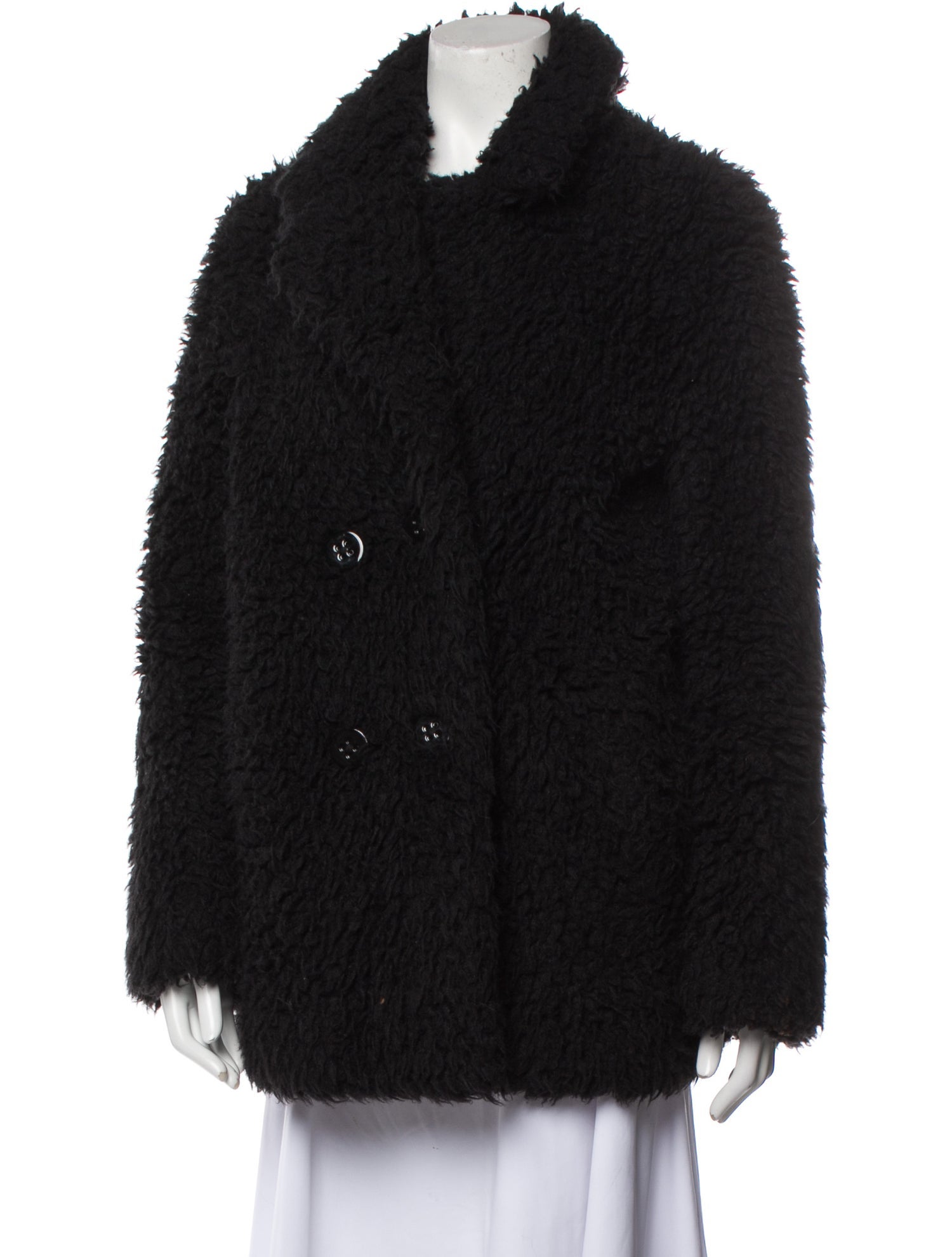 Sandro Faux Fur Jacket - Black Jackets, Clothing - WS2147172 | The RealReal