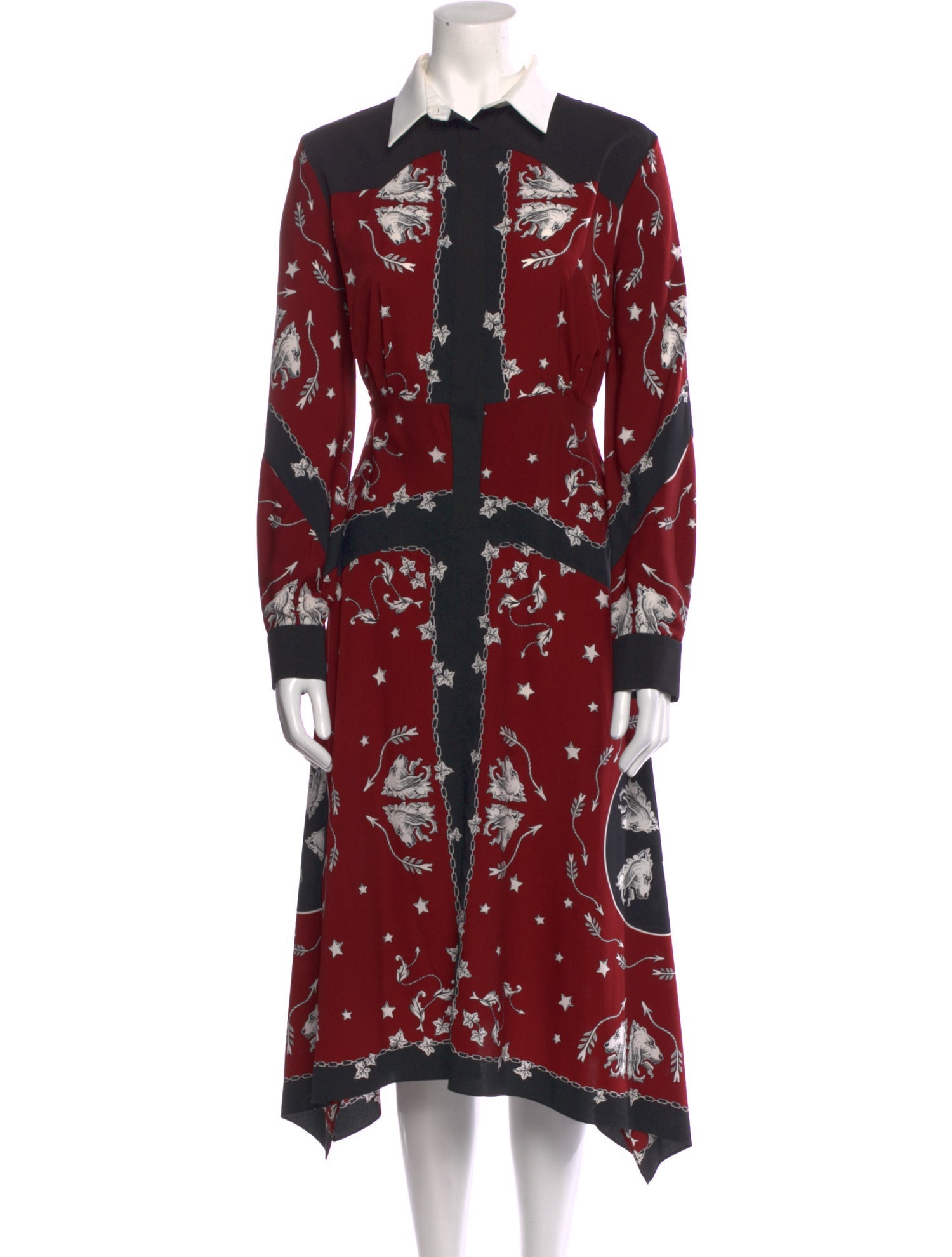 Sandro Printed Midi Length Dress - Red Dresses, Clothing - WS2150135 ...