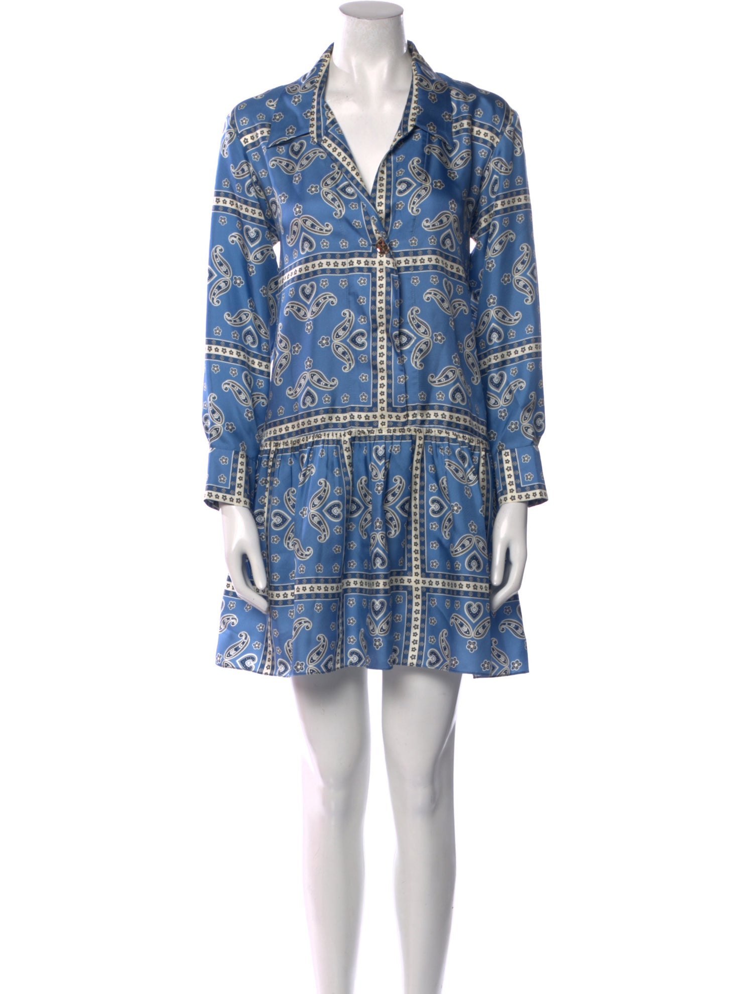 Sandro Silk Mini Dress - Blue Dresses, Clothing - WS2150342 | The RealReal