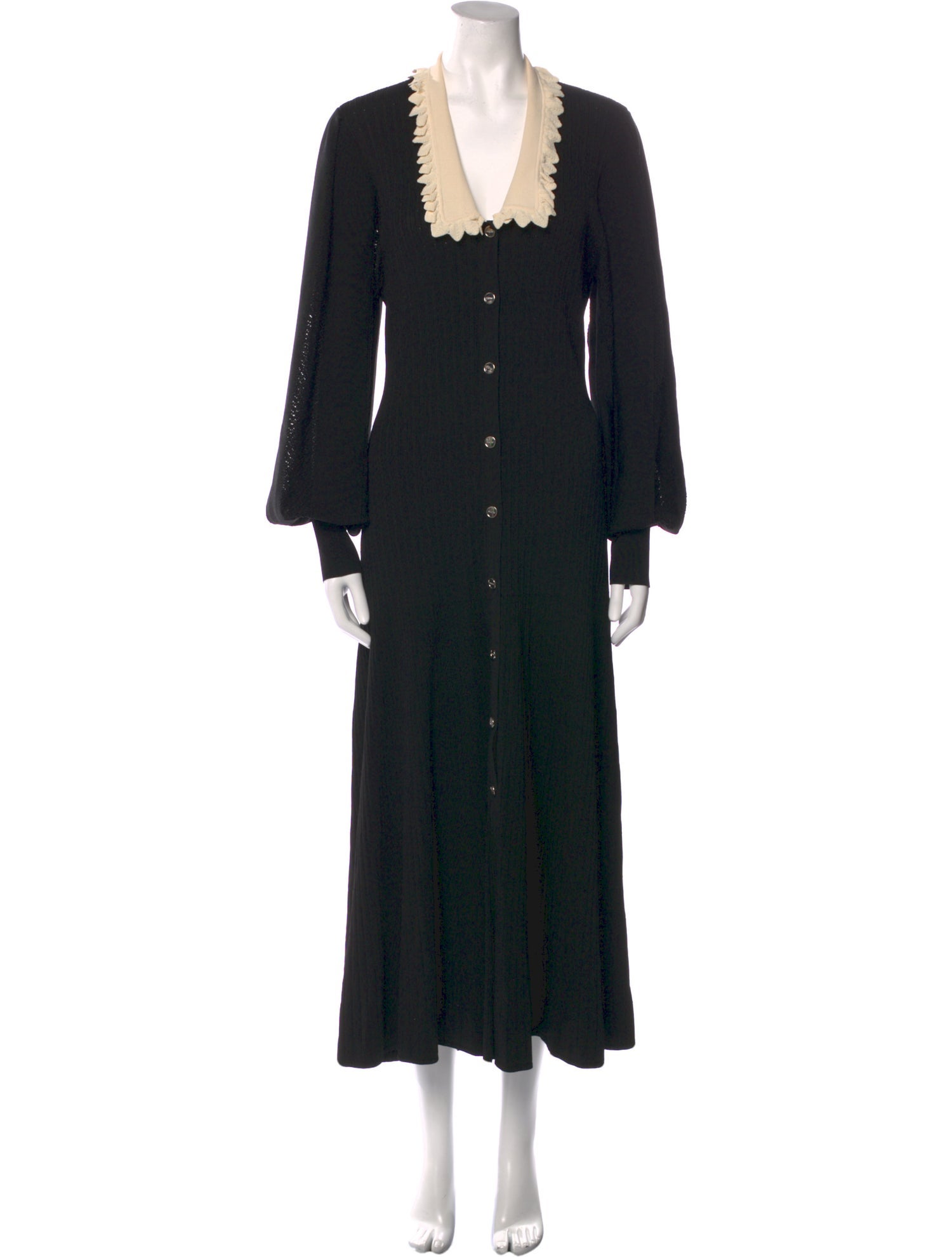 Sandro V-Neck Long Dress - Black Dresses, Clothing - WS2150896 | The ...