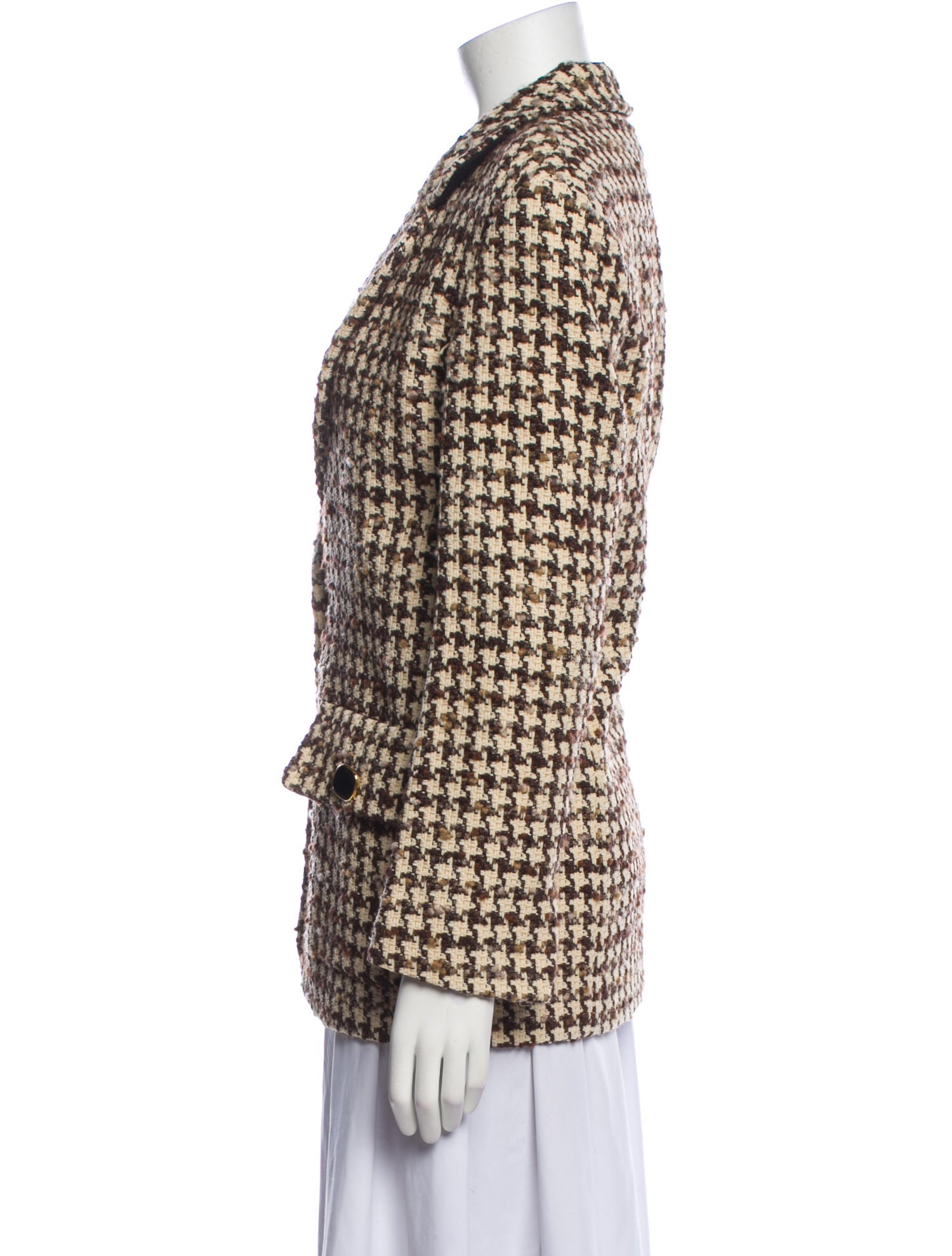 St. John Houndstooth Print Blazer - Neutrals Jackets, Clothing ...