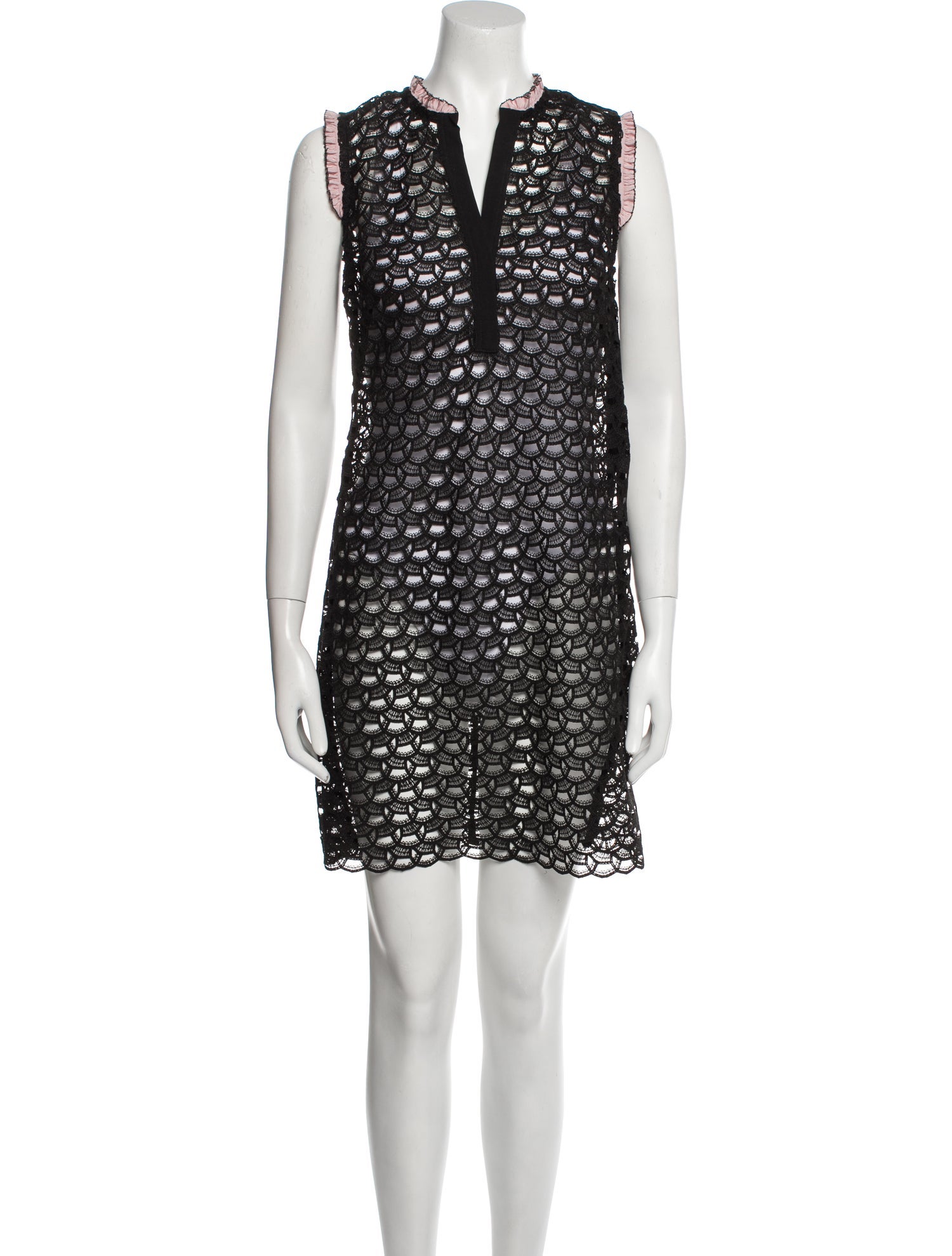 Sandro V-Neck Mini Dress - Black Dresses, Clothing - WS2154382 | The ...