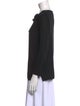 Sandro Silk Crew Neck Blouse - Black Tops, Clothing - WS2166046 | The ...