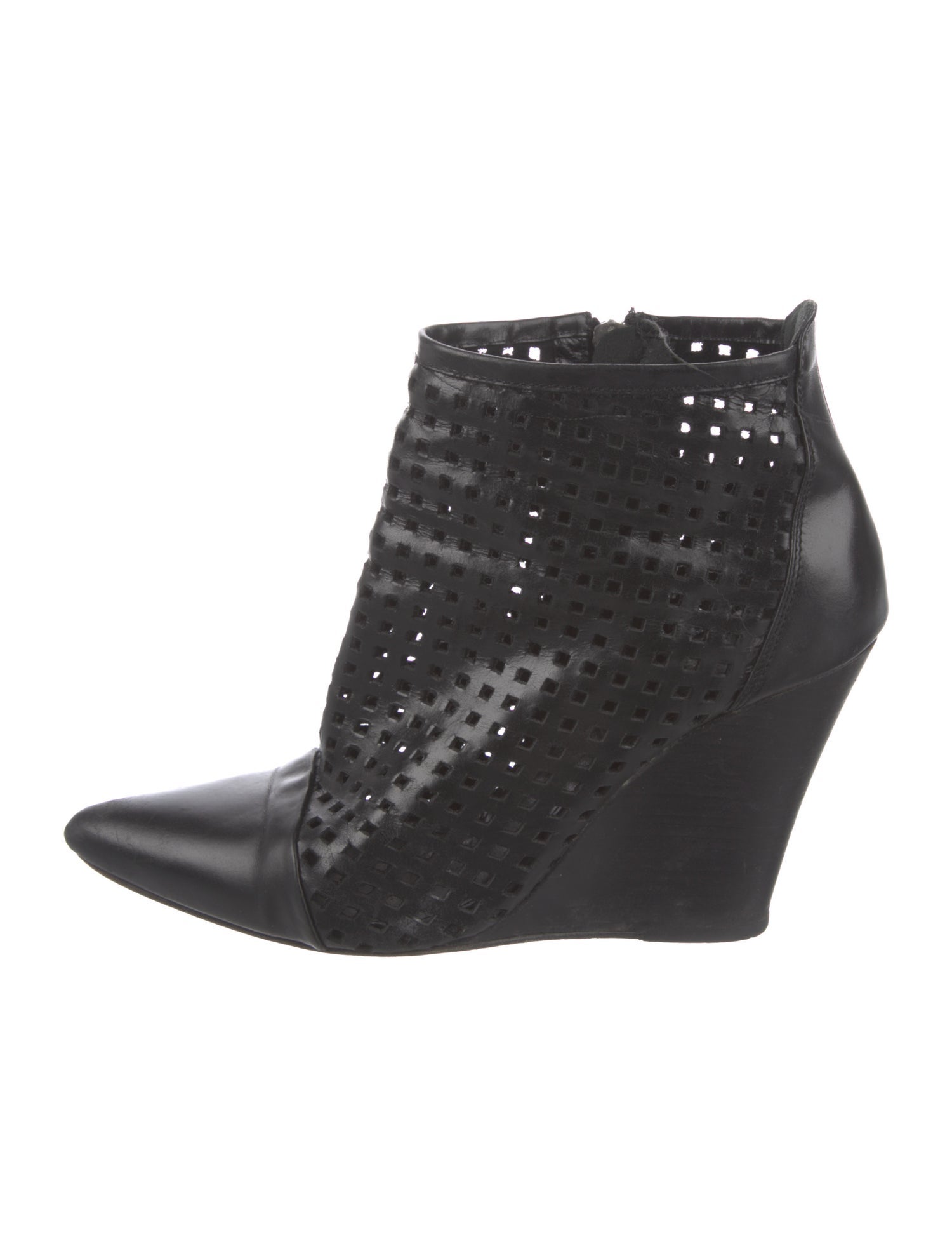 Sandro Leather Lasercut Accents Boots - Black Boots, Shoes - WS2168163 ...