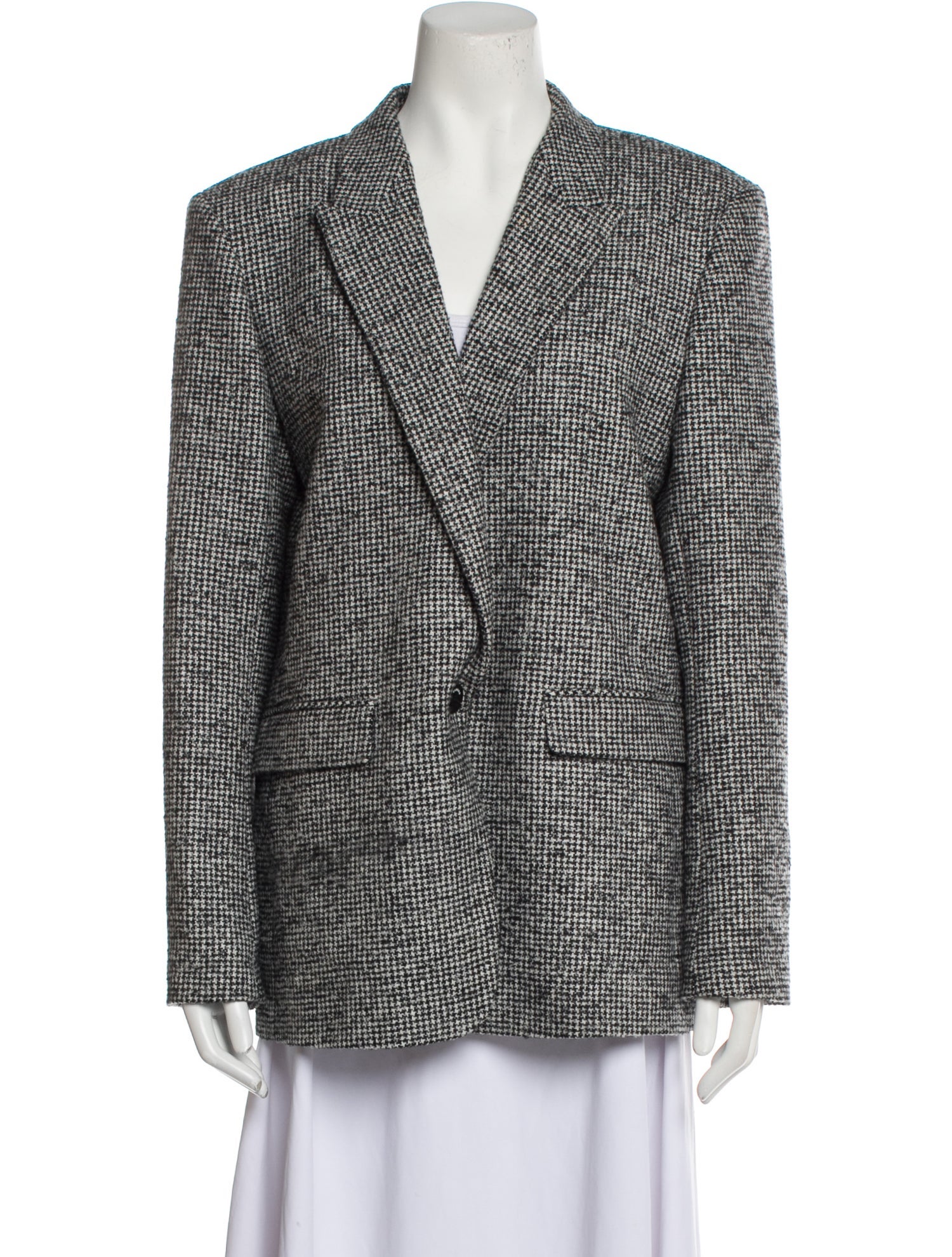 Sandro Plaid Print Blazer - Black Jackets, Clothing - WS2168912 | The ...