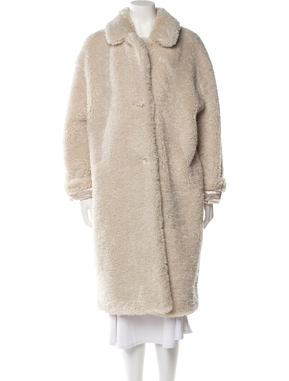 Sandro Faux Fur Coat - Neutrals Coats, Clothing - WS2175849 | The RealReal