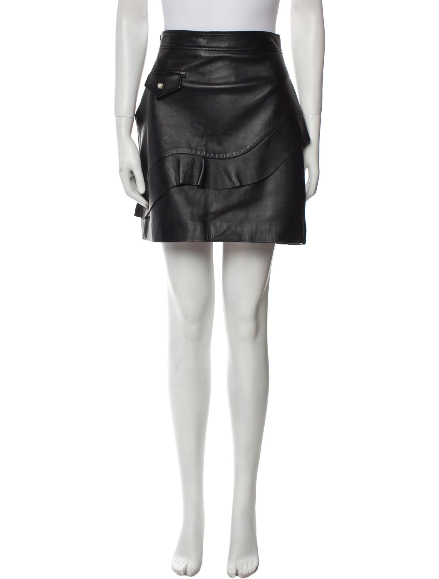 Sandro Lamb Leather Mini Skirt - Black Skirts, Clothing - WS2178191 ...