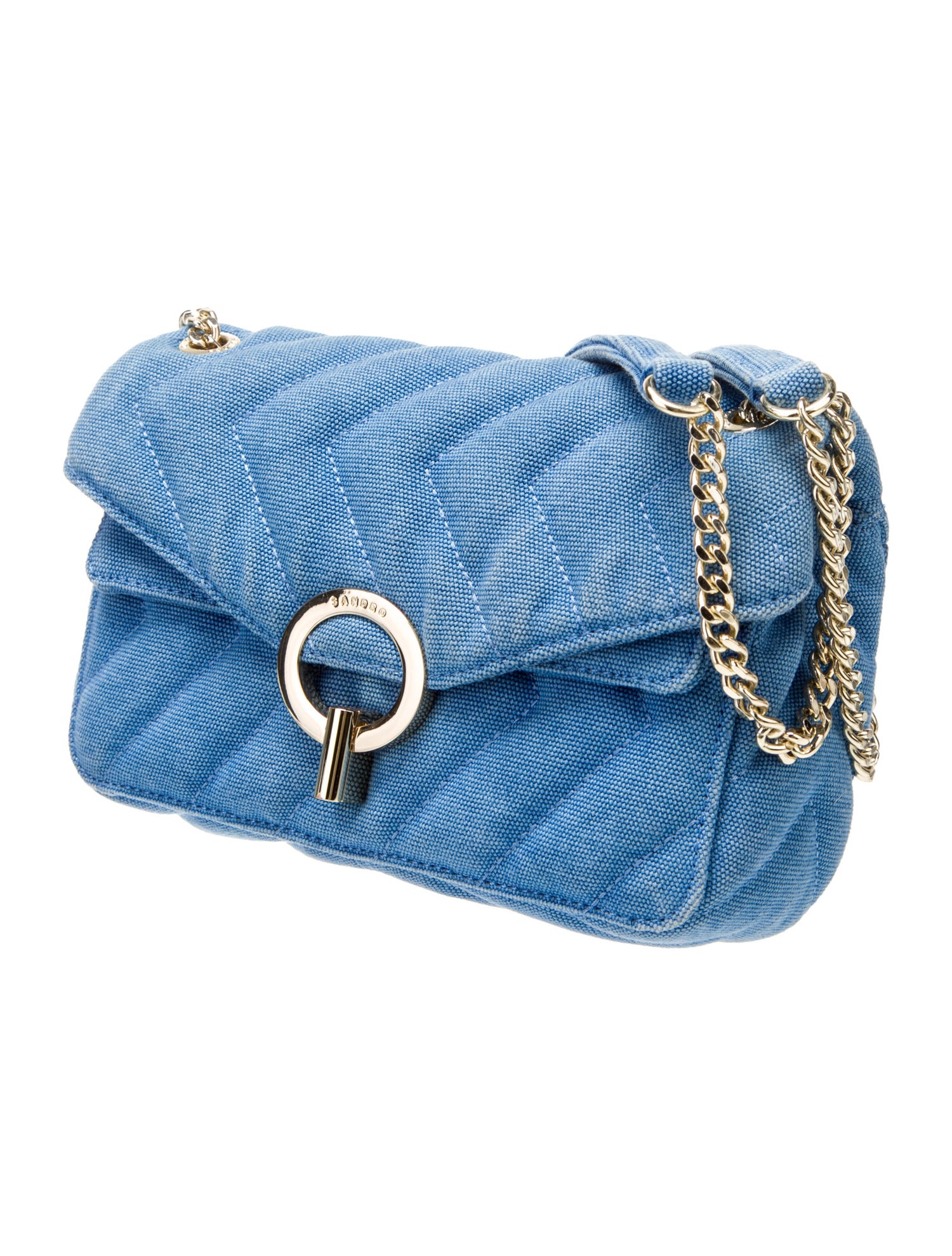 Sandro Denim Shoulder Bag - Blue Shoulder Bags, Handbags - WS2178375 ...