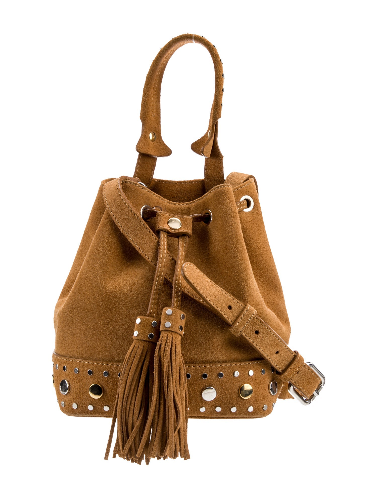 Sandro Suede Shoulder Bag - Brown Shoulder Bags, Handbags - WS2178700 ...