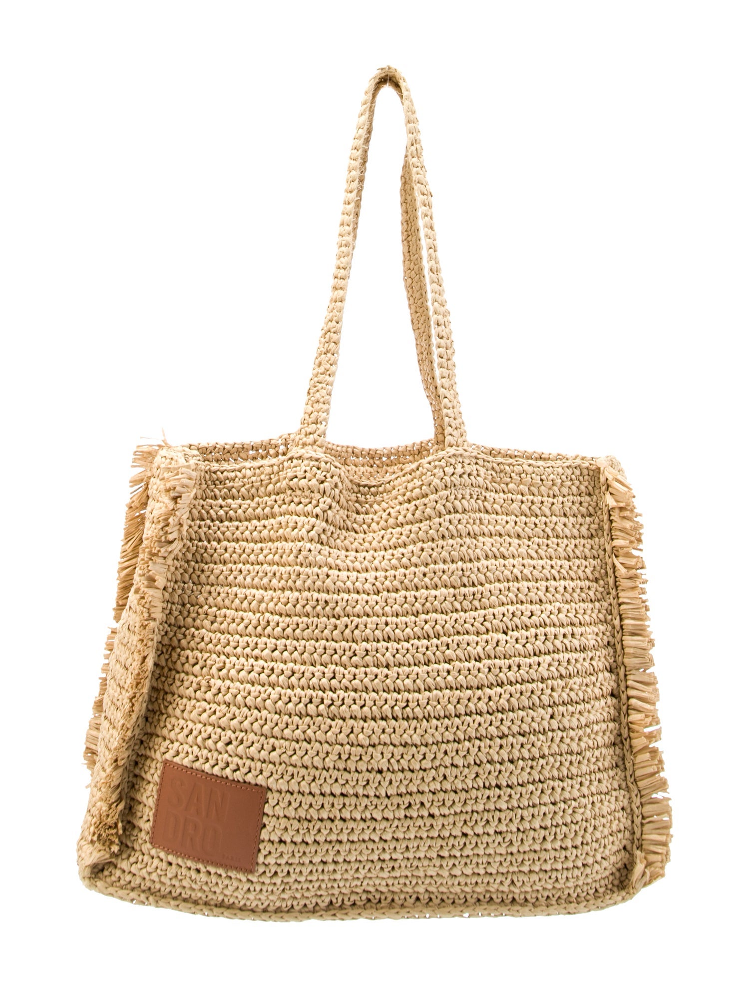 Sandro Raffia Tote - Neutrals Totes, Handbags - WS2180129 | The RealReal