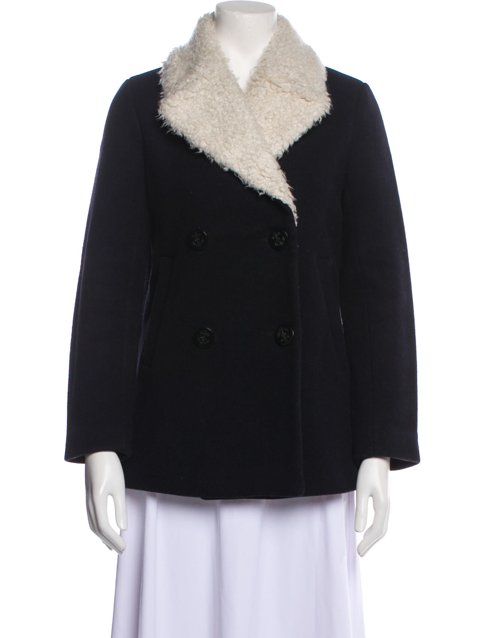 Sandro Down Coat - Blue Coats, Clothing - WS2180348 | The RealReal