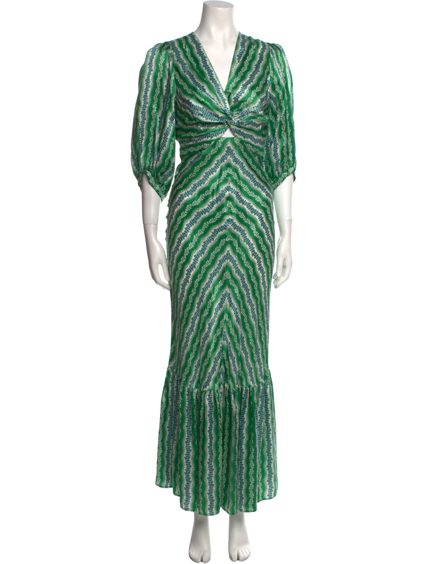 Sandro Printed Long Dress - Green Dresses, Clothing - WS2181208 | The ...