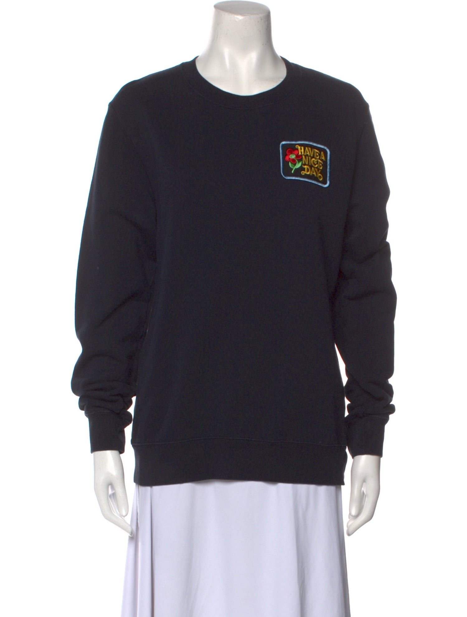 Sandro Graphic Print Crew Neck Sweatshirt - Blue Tops, Clothing ...