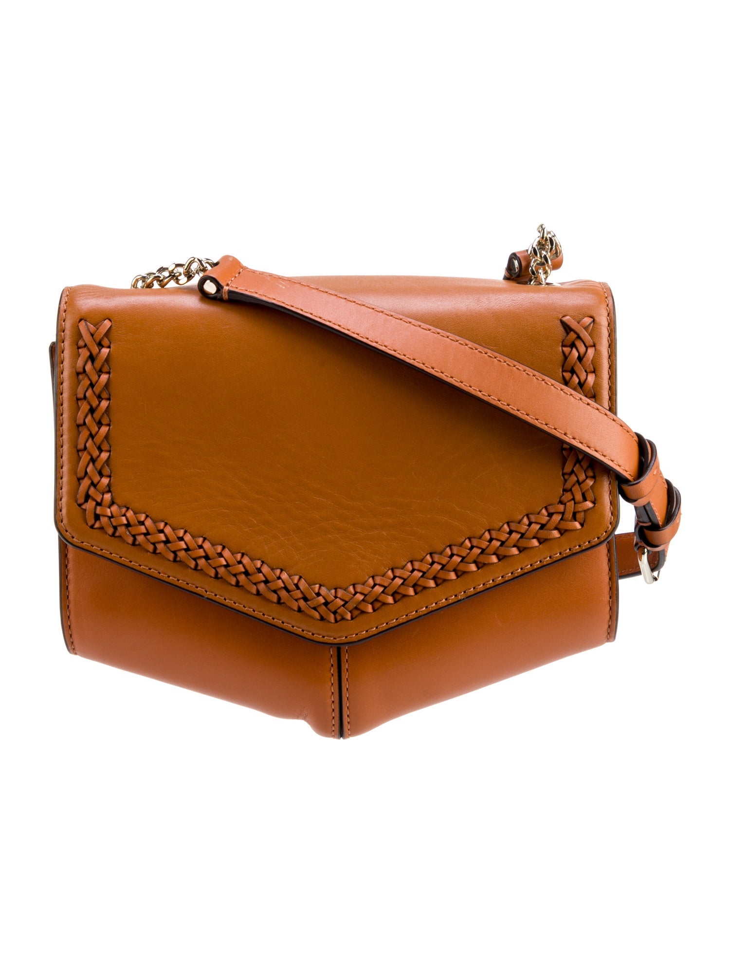 Sandro Leather Shoulder Bag - Brown Crossbody Bags, Handbags ...