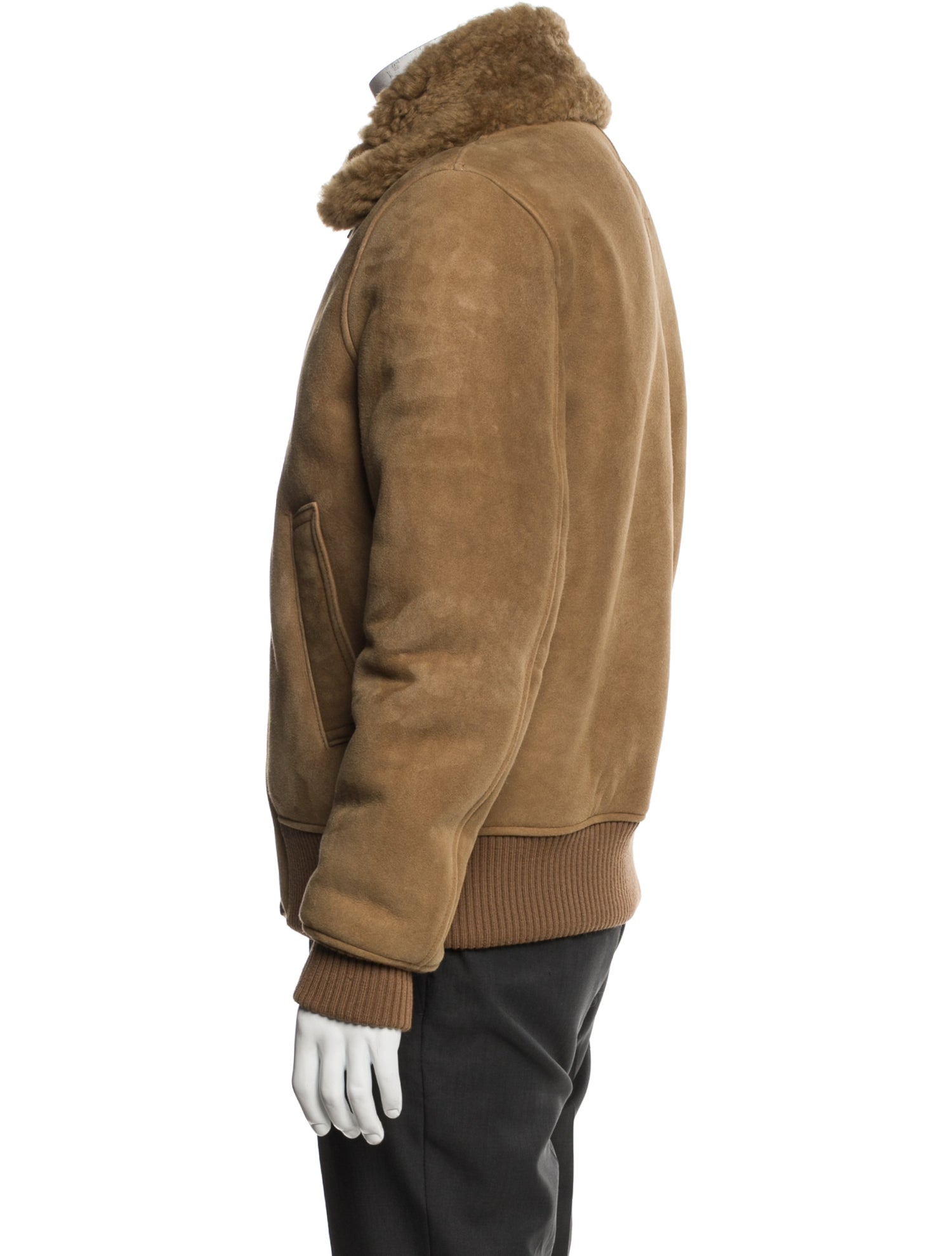 Sandro Shearling Moto Jacket w/ Tags - Neutrals Outerwear, Clothing ...