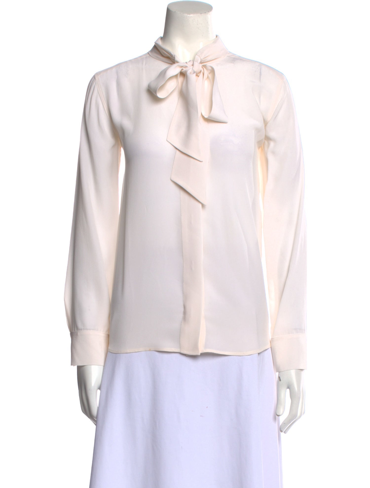 Sandro Silk Top - Neutrals Tops, Clothing - WS2188776 | The RealReal