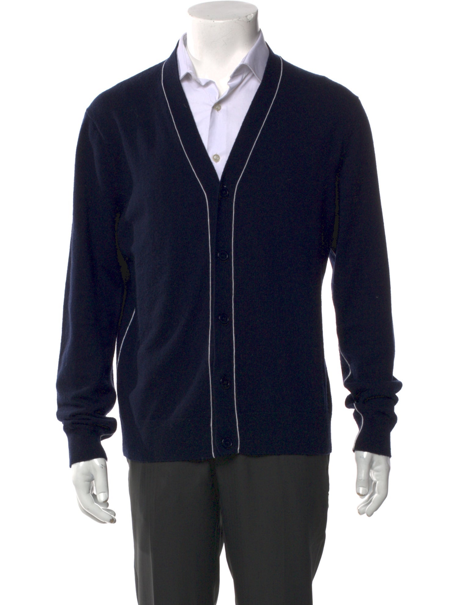 Sandro Wool V-Neck Cardigan - Blue Sweaters, Clothing - WS2189130 | The ...