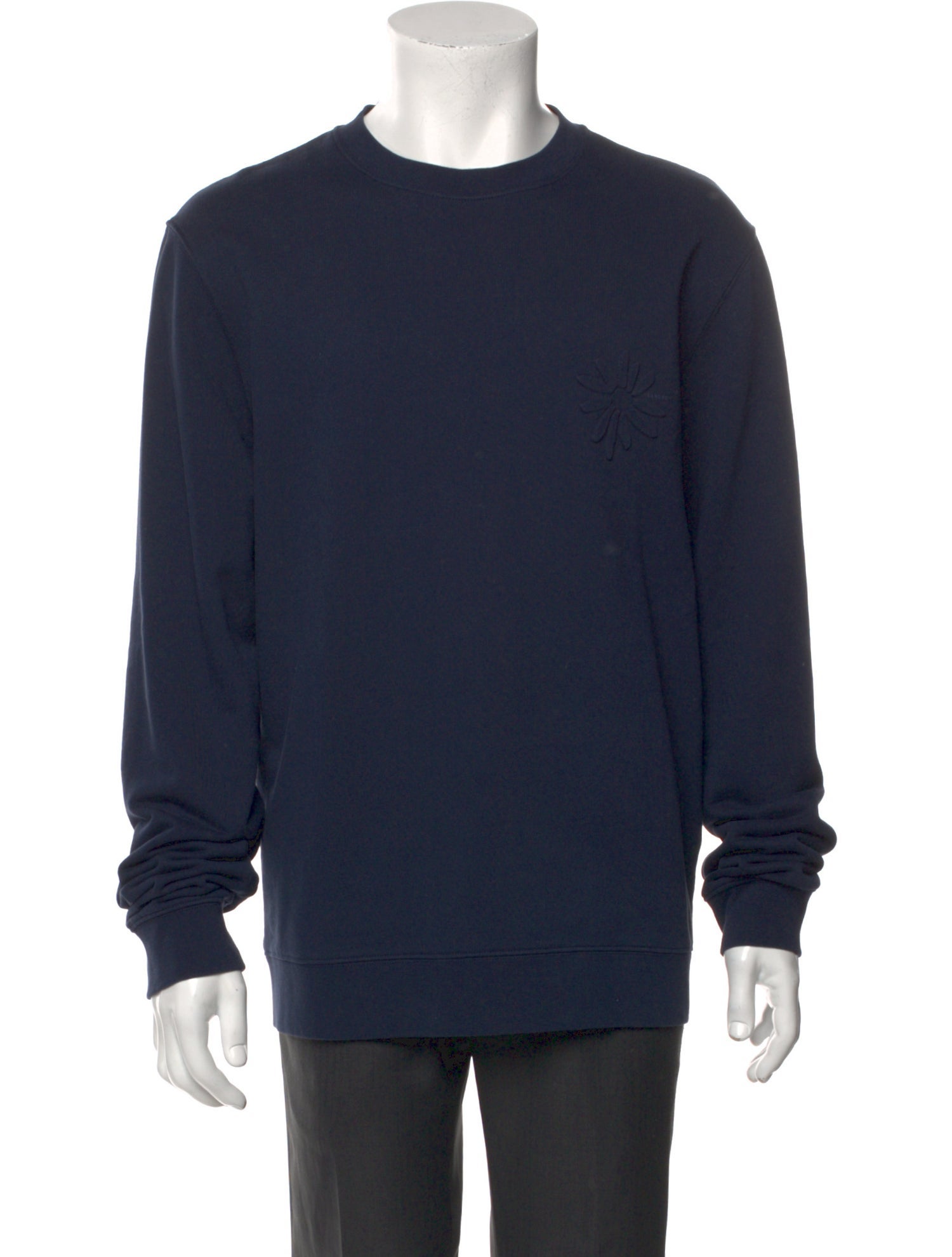 Sandro Crew Neck Long Sleeve Sweatshirt - Blue Sweatshirts & Hoodies ...