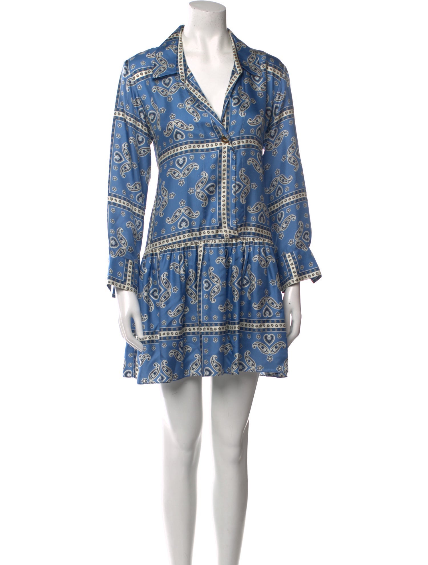 Sandro Silk Mini Dress - Blue Dresses, Clothing - WS2191547 | The RealReal