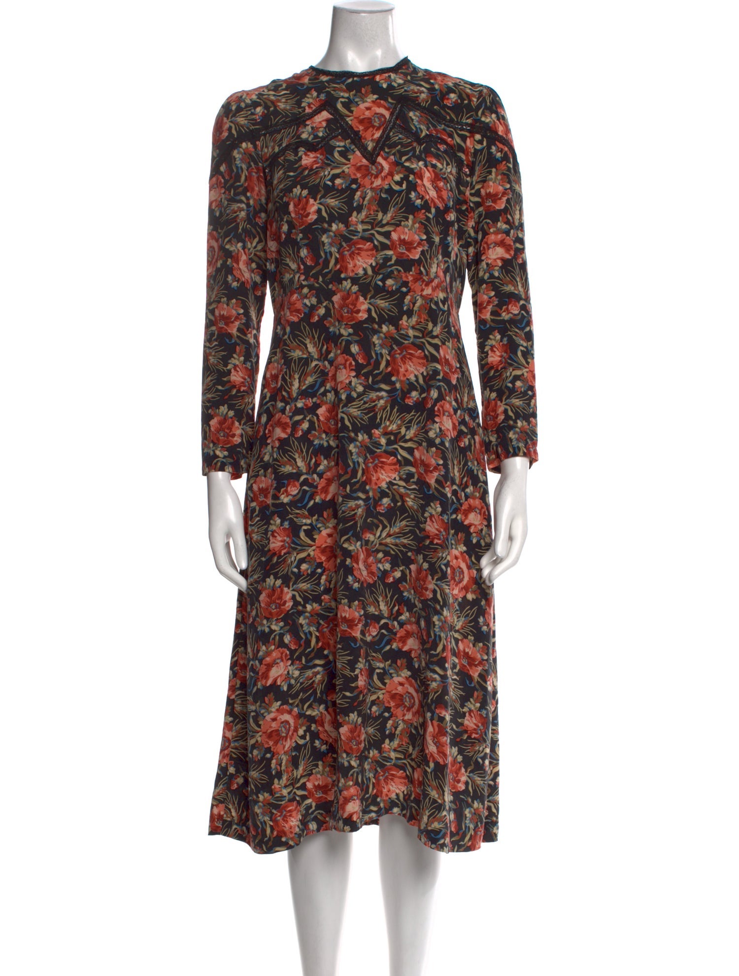 Sandro Silk Midi Length Dress - Black Dresses, Clothing - WS2193885 ...