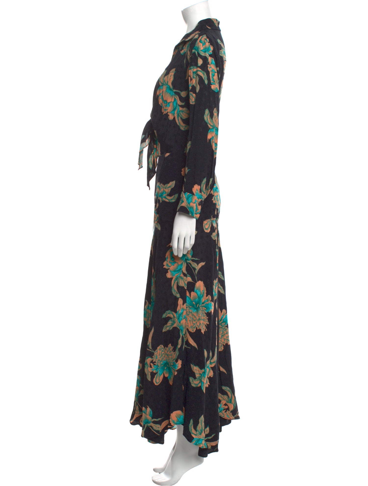 Sandro Floral Print Long Dress - Black Dresses, Clothing - WS2194441 ...