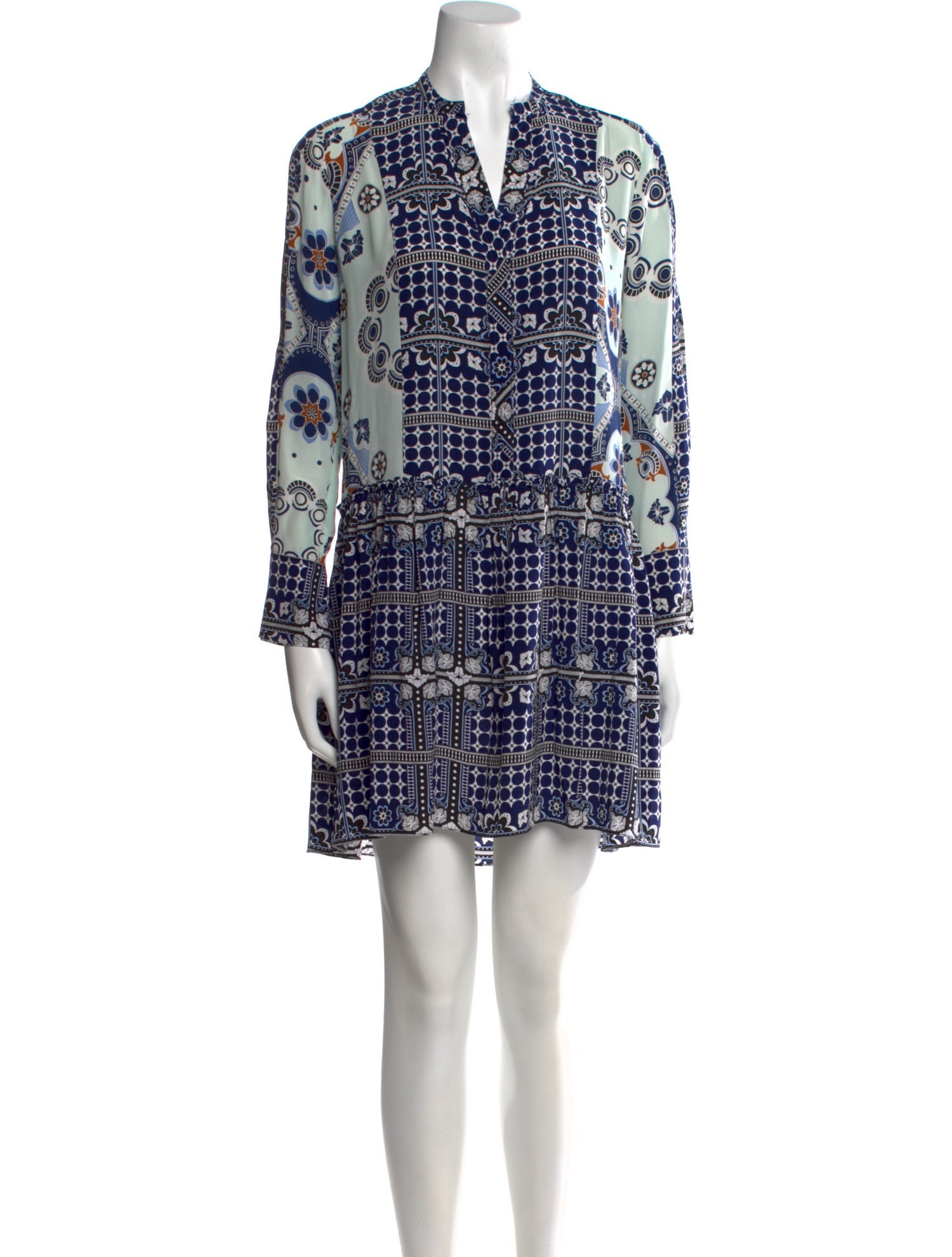 Sandro Silk Mini Dress - Blue Dresses, Clothing - WS2195040 | The RealReal