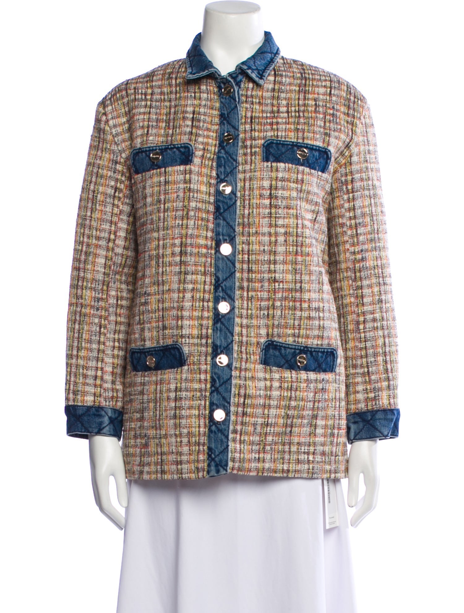 Sandro Plaid Print Jacket - Neutrals Jackets, Clothing - WS2197249 ...
