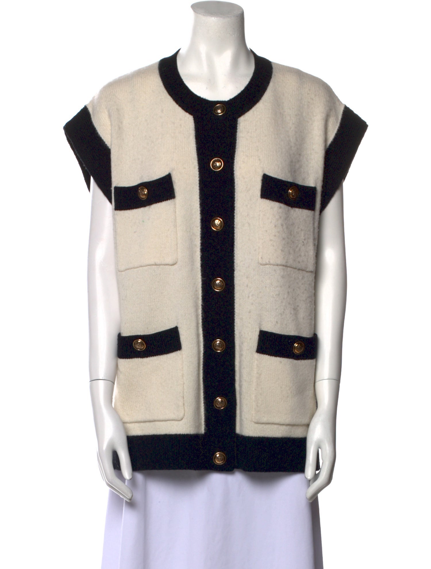Sandro Wool Colorblock Pattern Sweater - Black Knitwear, Clothing ...