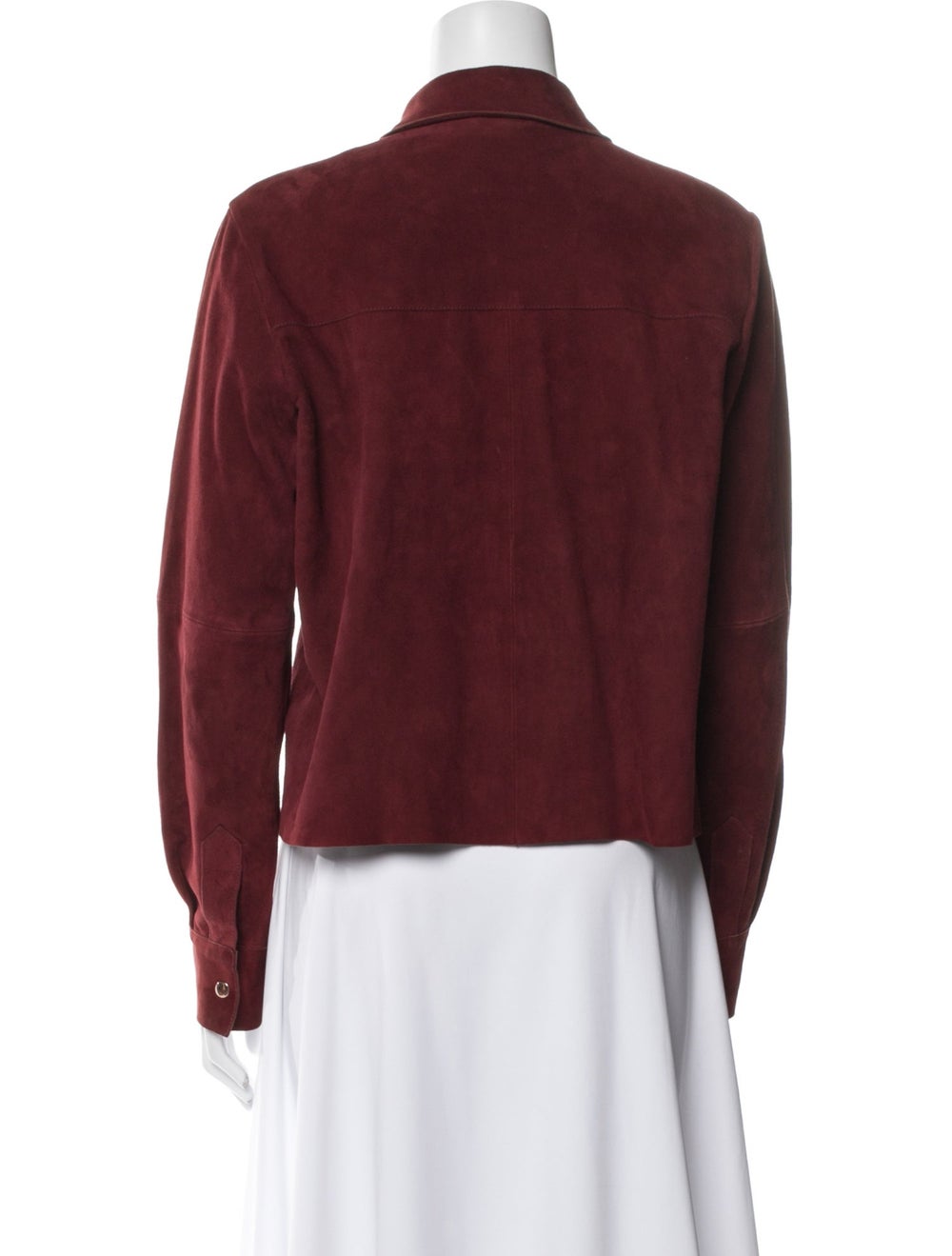 Sandro Goat Leather Jacket - Burgundy Jackets, Clothing - WS2209084 ...