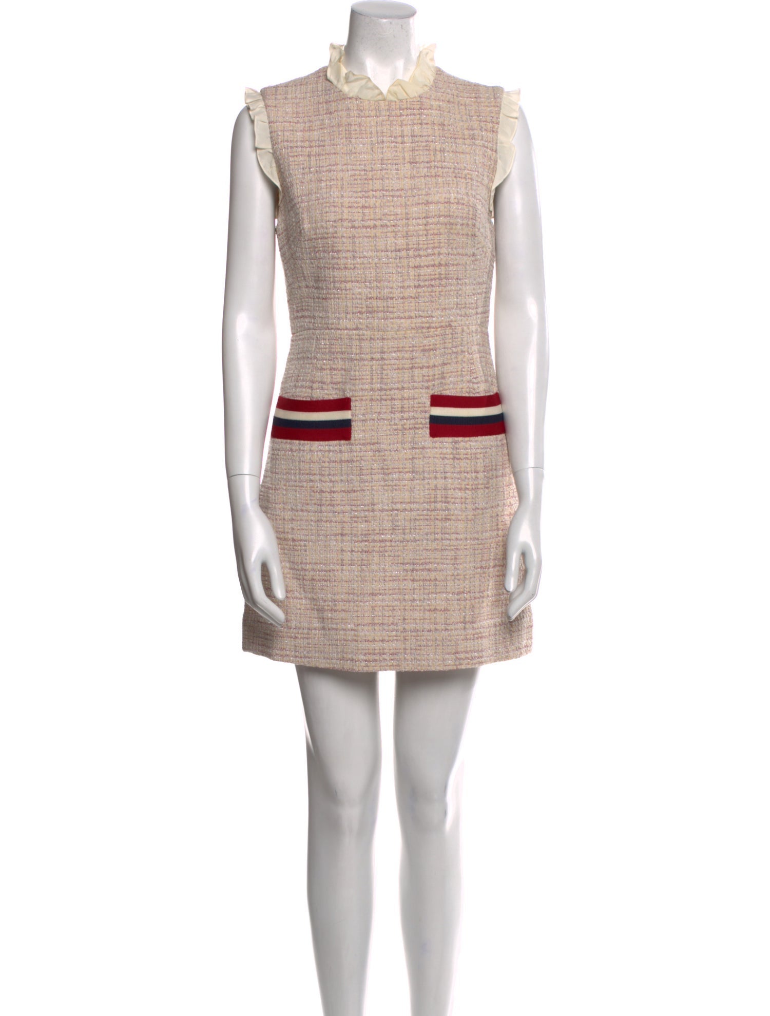 Sandro Tweed Pattern Mini Dress - Neutrals Dresses, Clothing ...