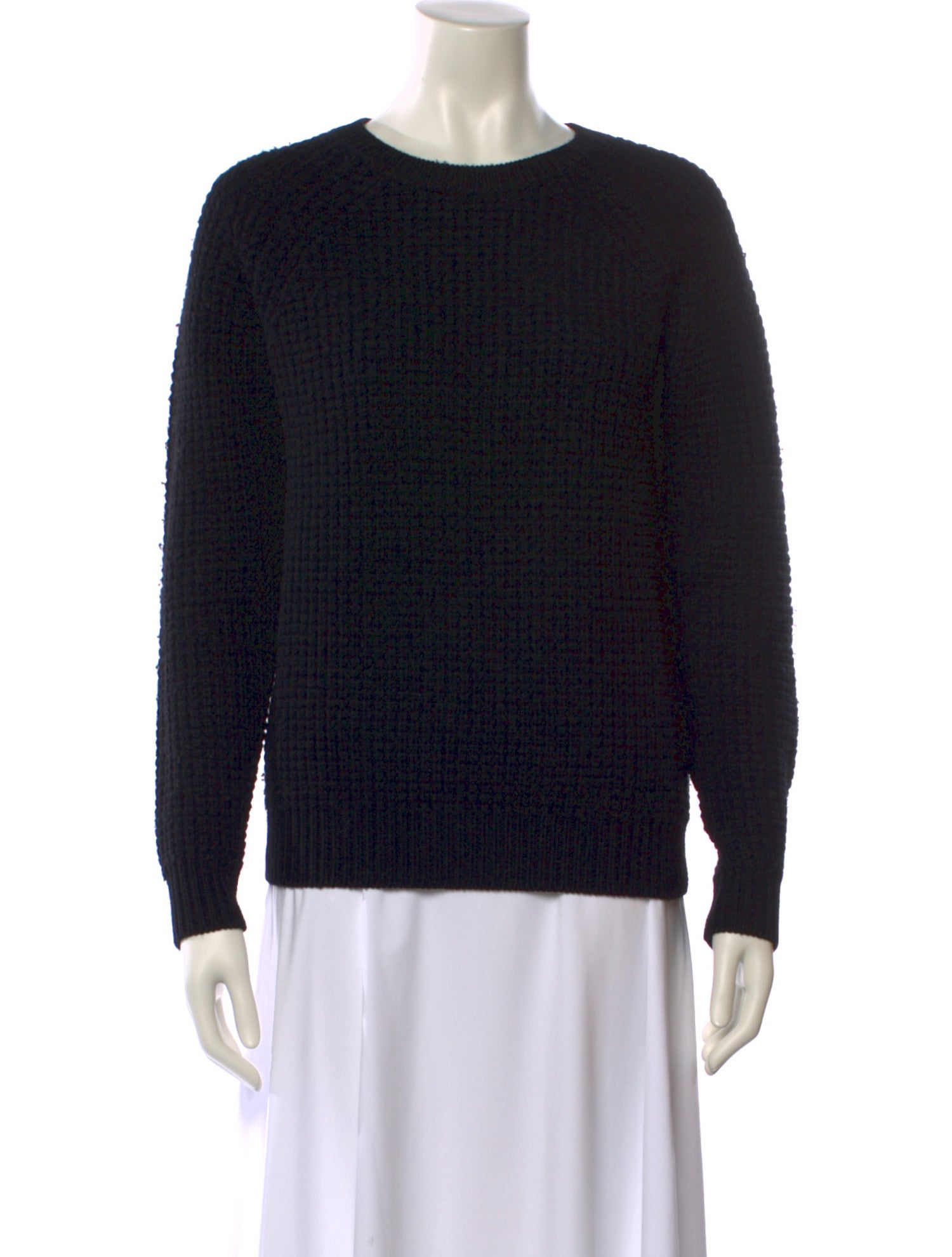 Sandro Merino Wool Crew Neck Sweater - Blue Knitwear, Clothing ...