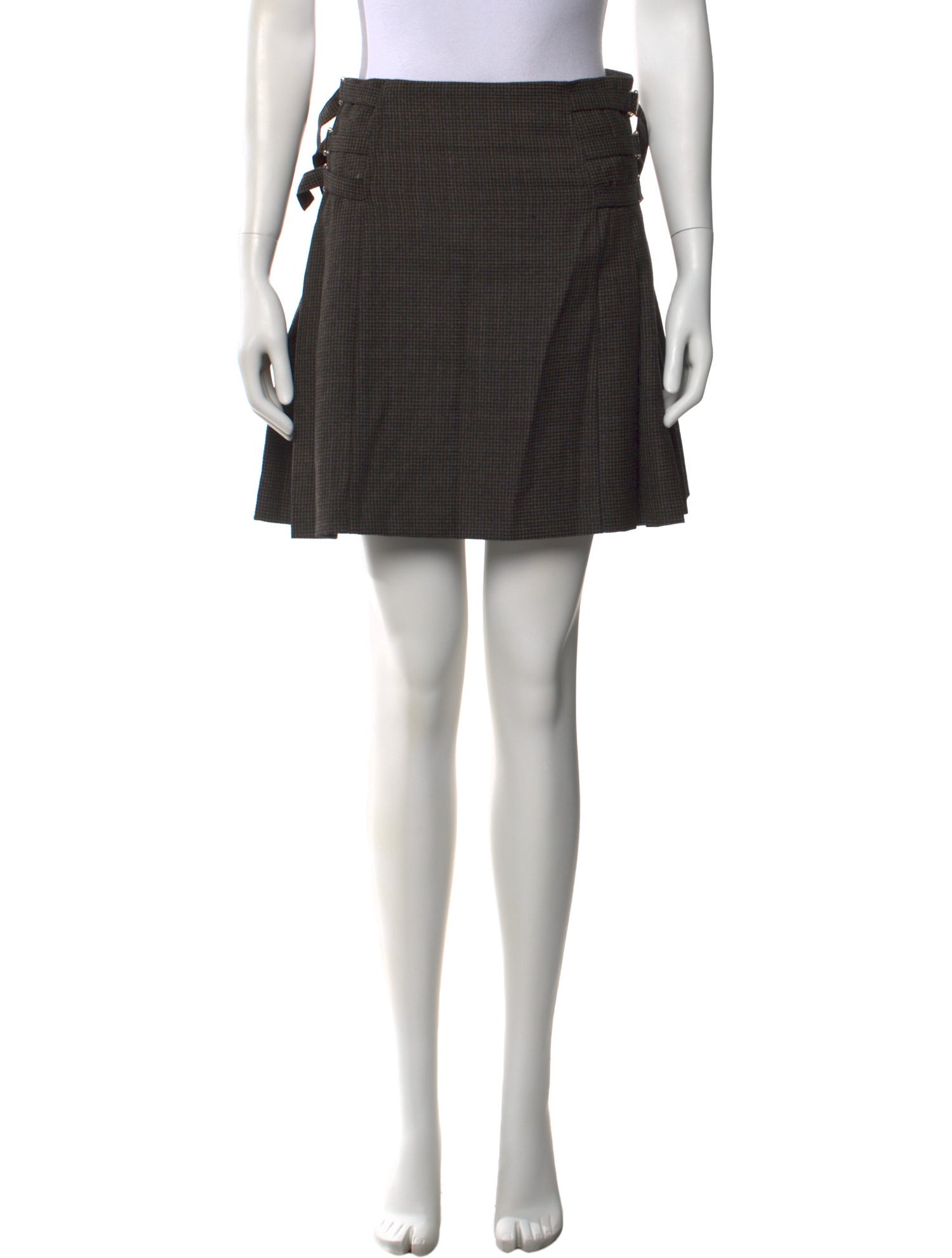 Sandro Pleated Accents Mini Skirt - Brown Skirts, Clothing - WS2213625 ...