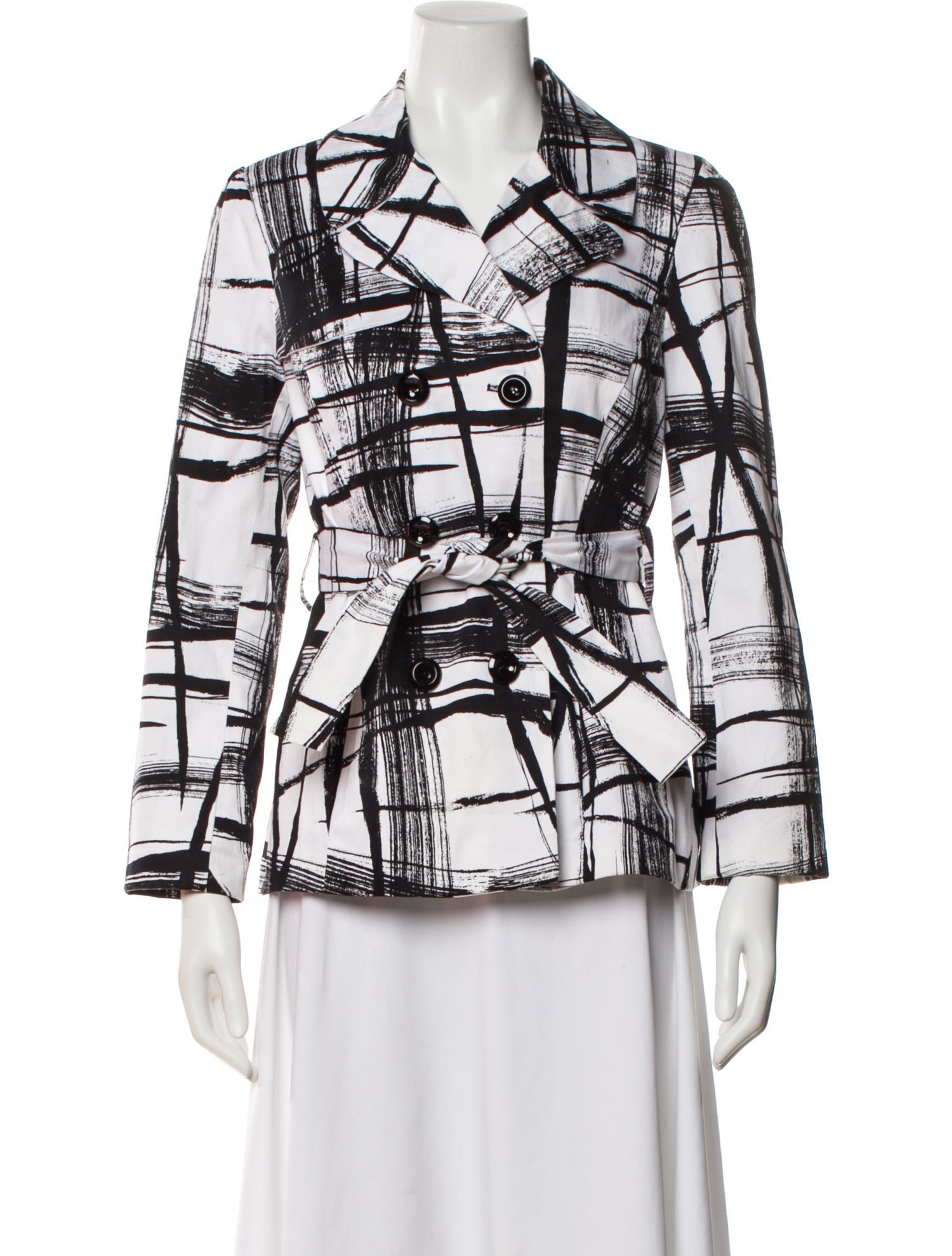 Sandro Plaid Print Blazer - White Jackets, Clothing - WS2214760 | The ...