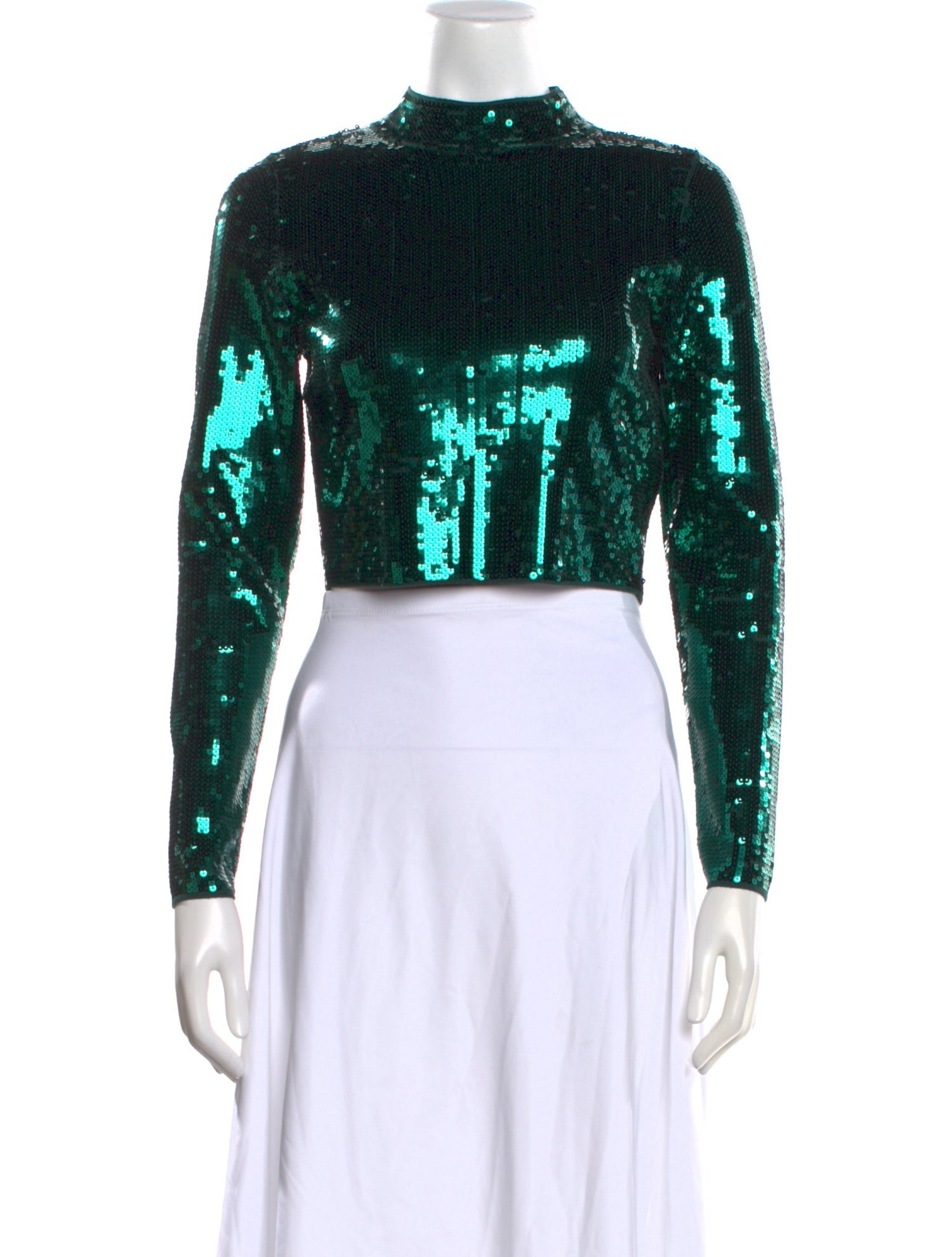 Sandro Mock Neck Sweater w/ Tags - Green Knitwear, Clothing - WS2224091 ...