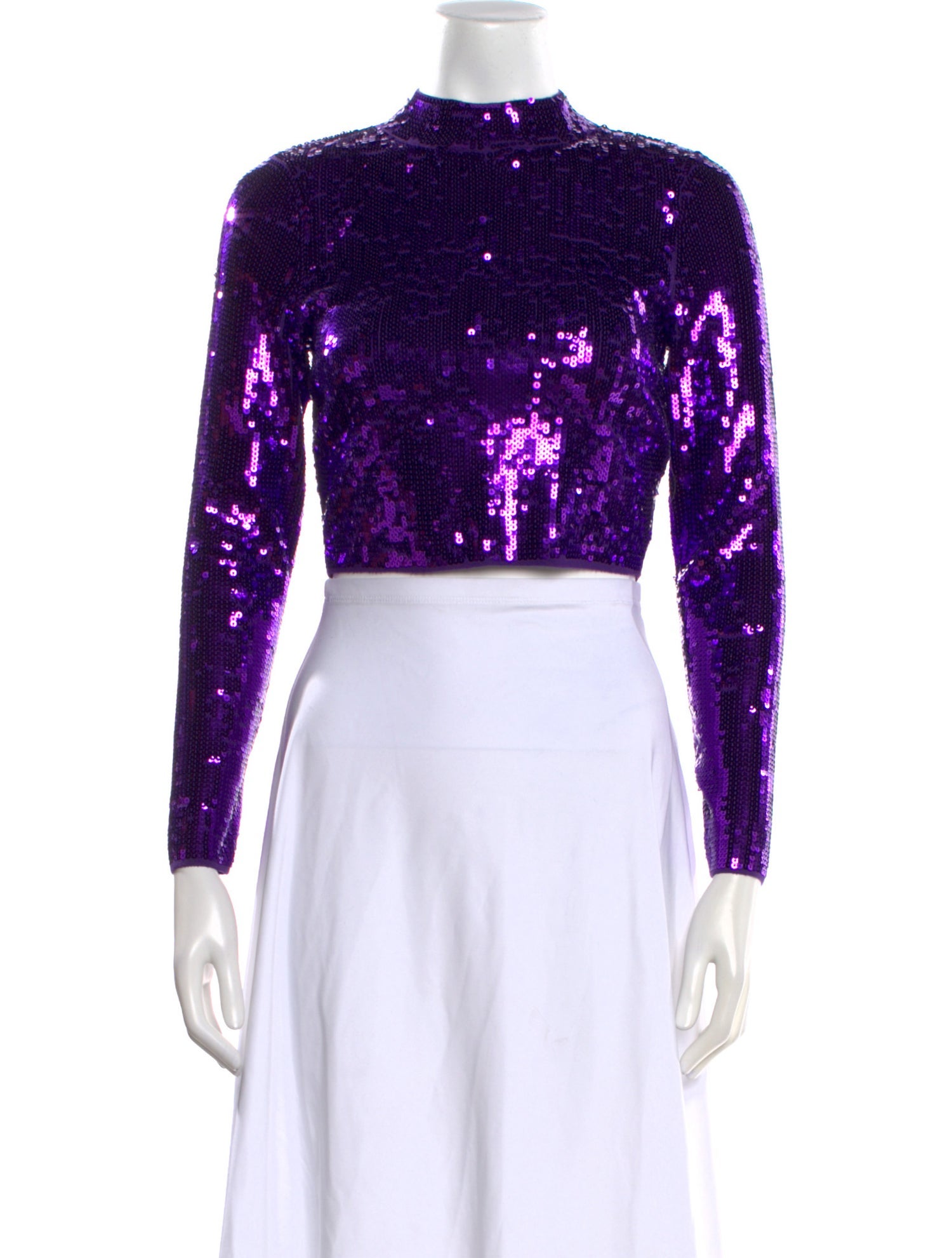 Sandro Mock Neck Sweater - Purple Knitwear, Clothing - WS2224154 | The ...