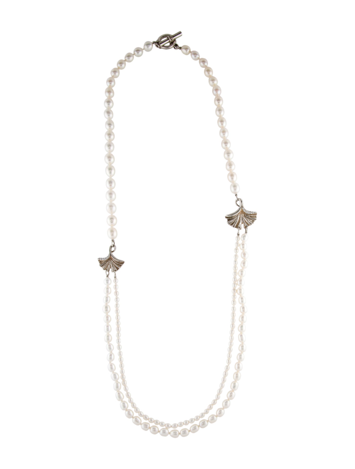 Slane Pearl & Diamond Multistrand Necklace - Sterling Silver ...