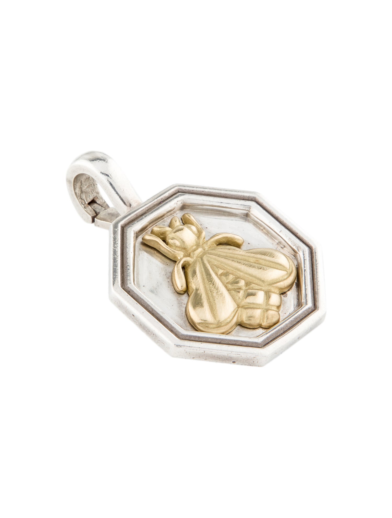 Slane Two-Tone Bee Pendant - 18K Yellow Gold Pendant Necklace ...